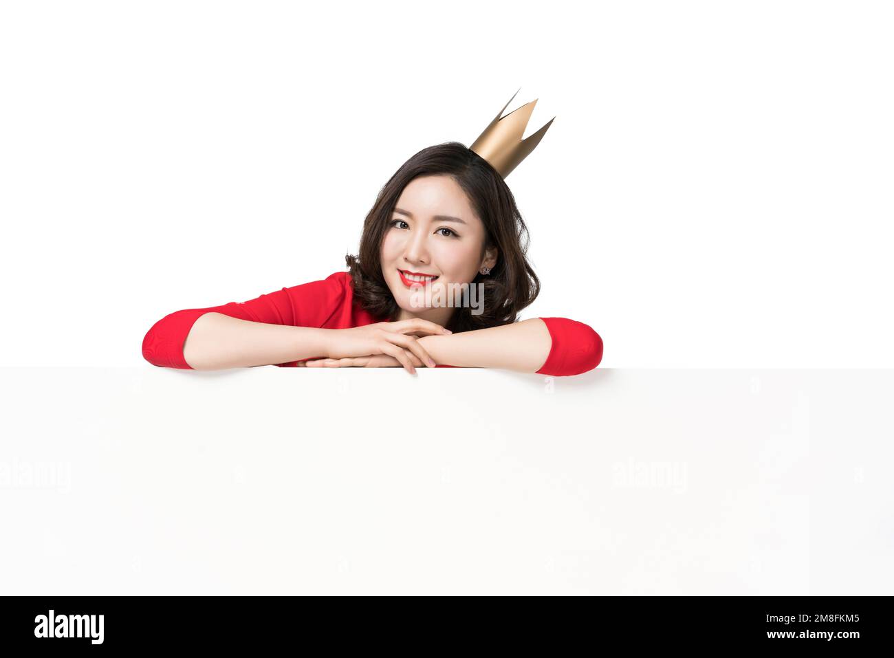 The red woman wearing a crown Stock Photo - Alamy