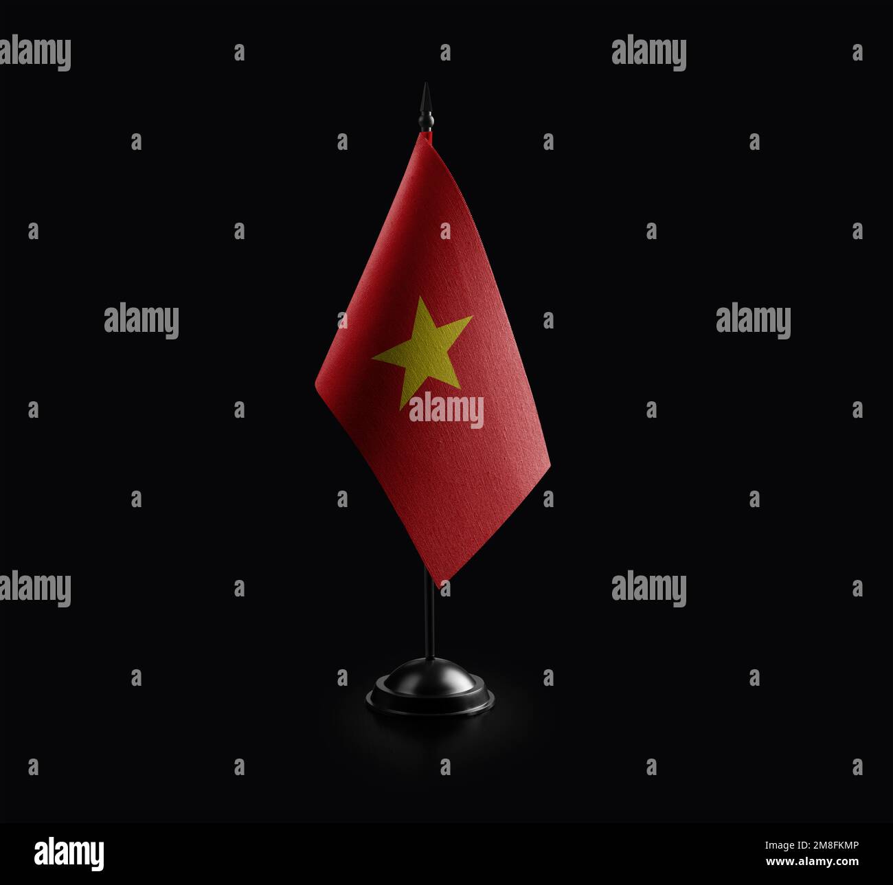 Small national flag of the Vietnam on a black background Stock Photo ...