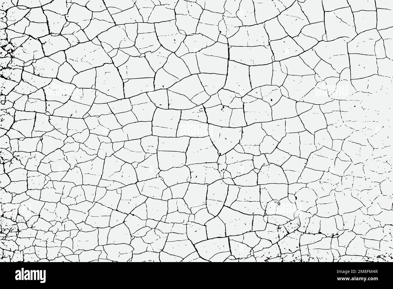 Texture of arid ground cracks and splashes of stains, black and white texture background EPS ...