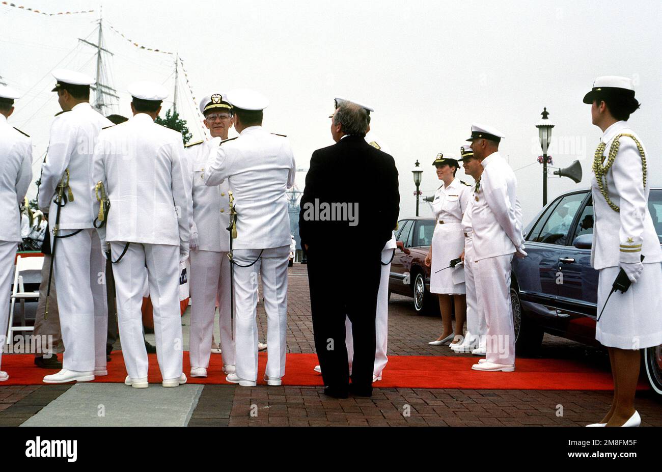 ADM Leon A. Edney, fourth from left, commander in chief, U.S. Atlantic ...