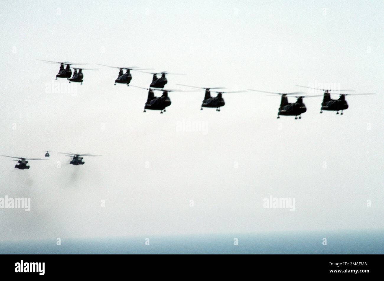 Two CH-53E Super Stallion helicopters and a UH-1N Iroquois helicopter ...