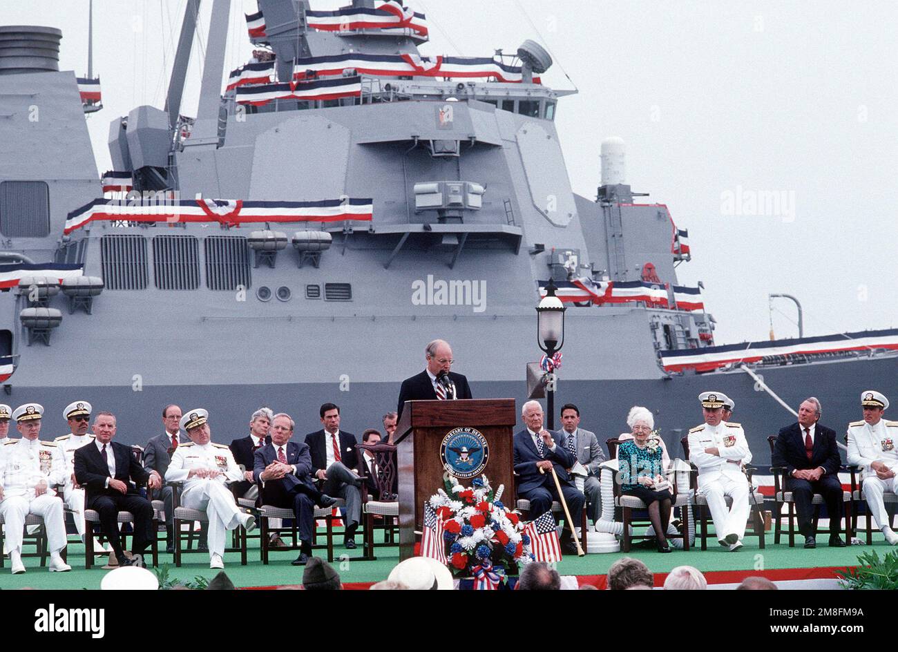 Secretary of Defense Richard B. Cheney delivers the keynote address ...