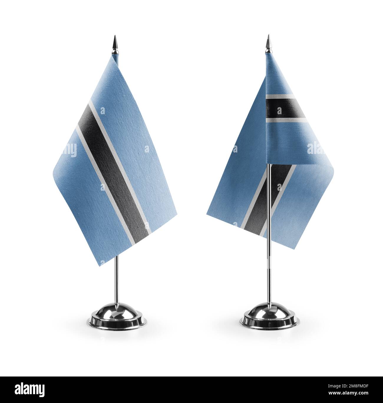 Small national flags of the Botswana on a white background Stock Photo ...