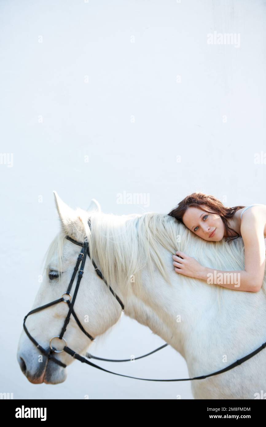 Woman horseback riding on beautiful hi-res stock photography and images ...