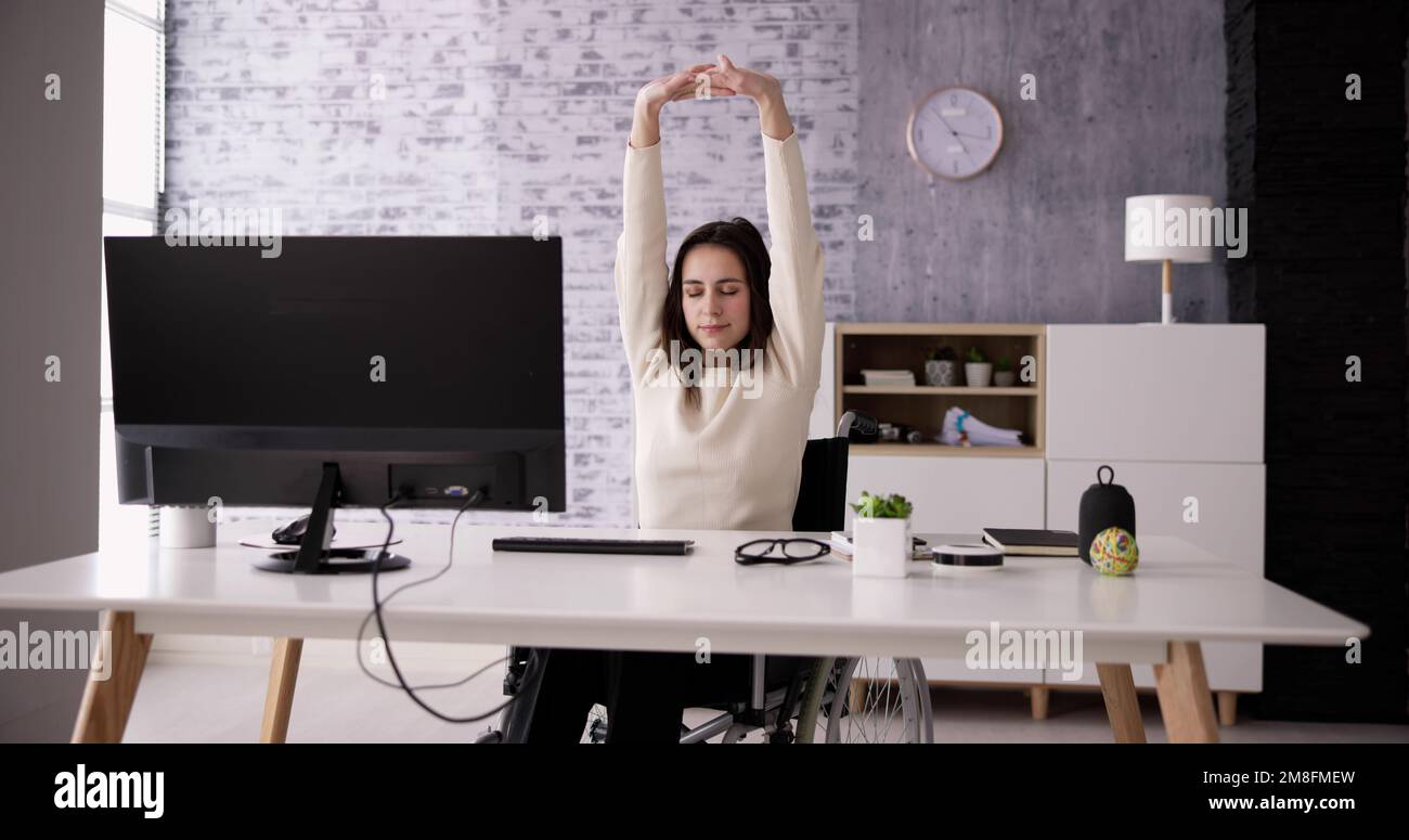 Stretching exercise desk hi-res stock photography and images - Alamy