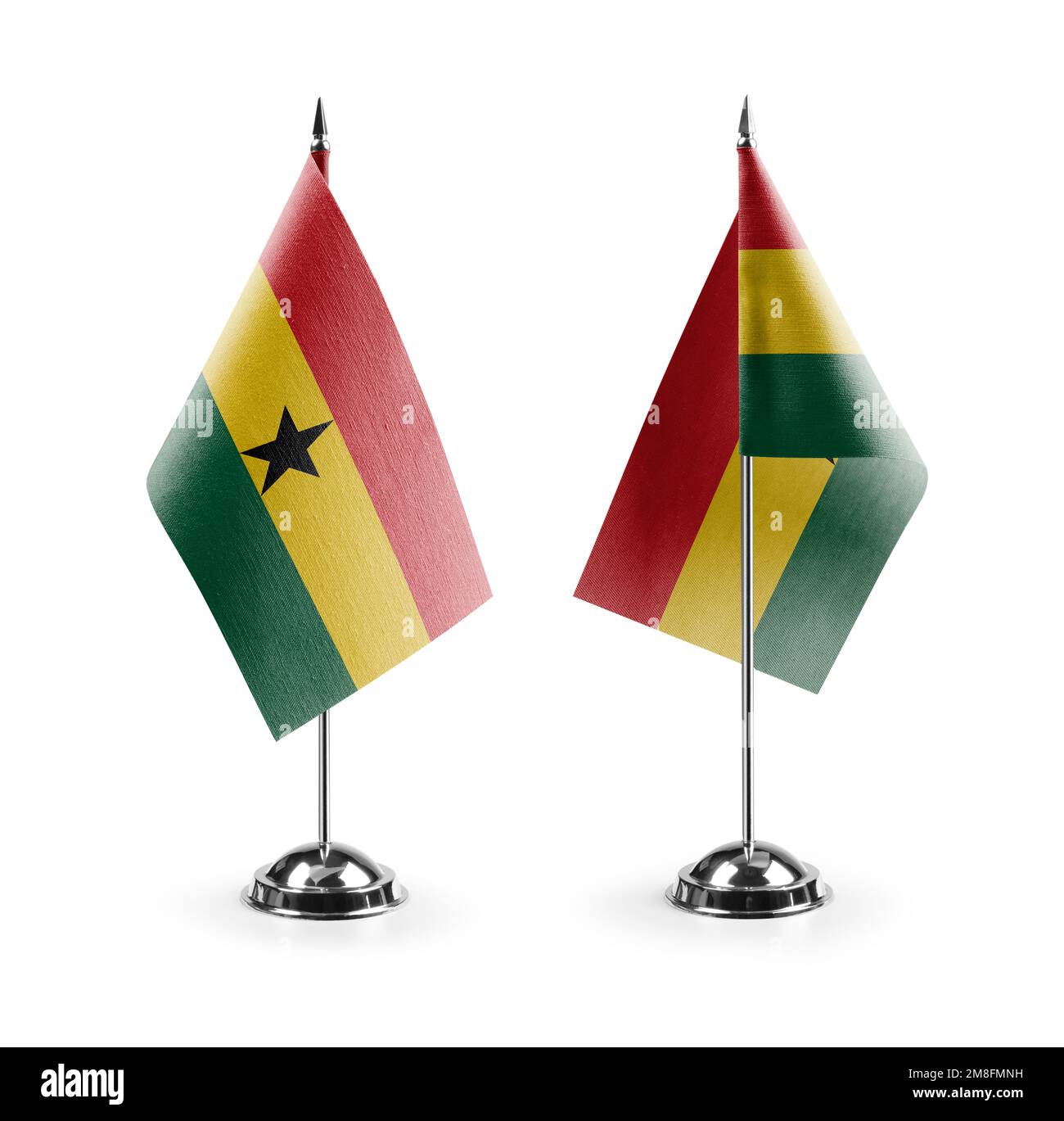 Small national flags of the Ghana on a white background Stock Photo - Alamy
