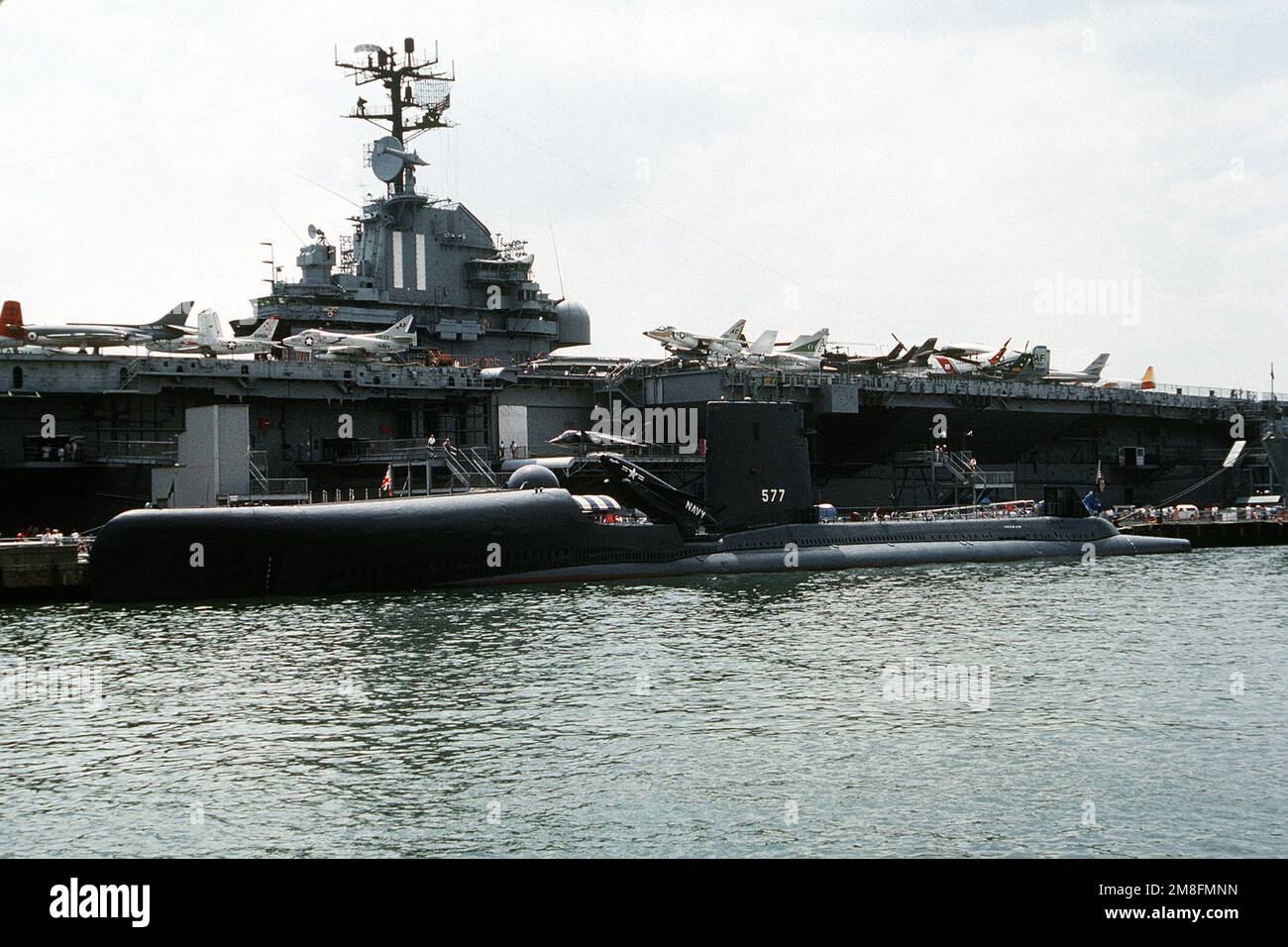The memorial aircraft carrier INTREPID (CV 11) and the memorial guided ...