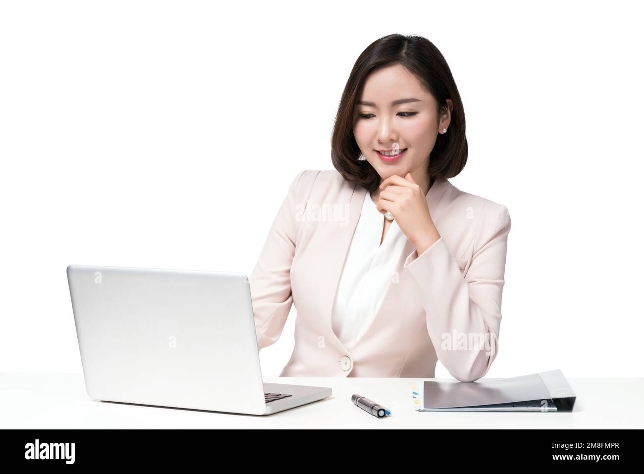Career women are using the computer Stock Photo - Alamy