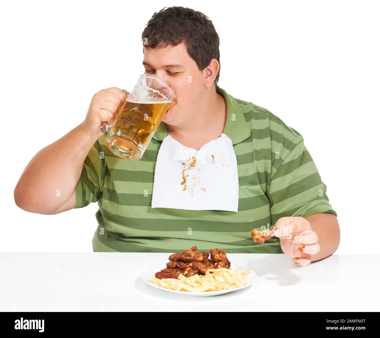 Obese man alcohol Cut Out Stock Images & Pictures - Alamy