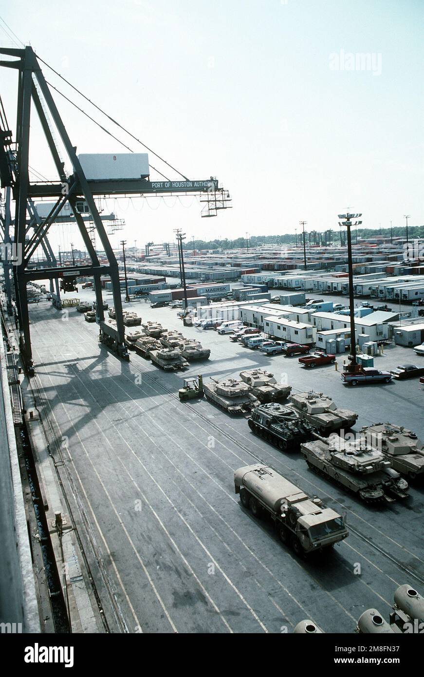 M-1A1 Abrams main battle tanks, M-88A1 armored recovery vehicles and an ...