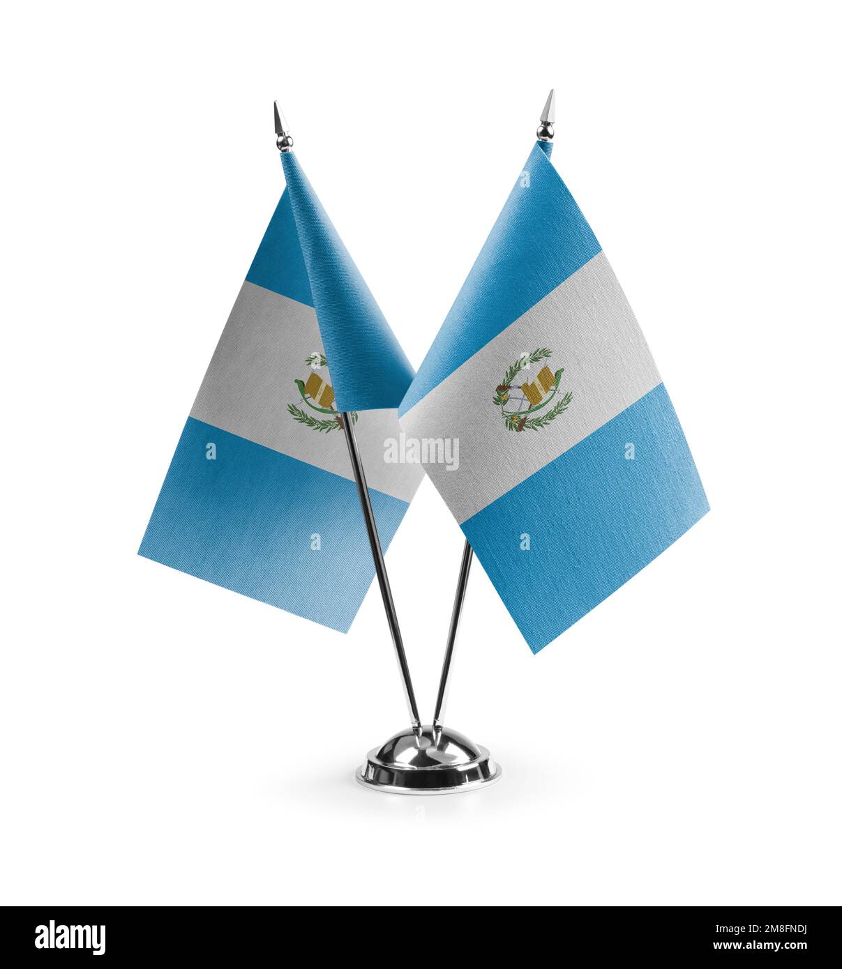 Small national flags of the Guatemala on a white background Stock Photo ...