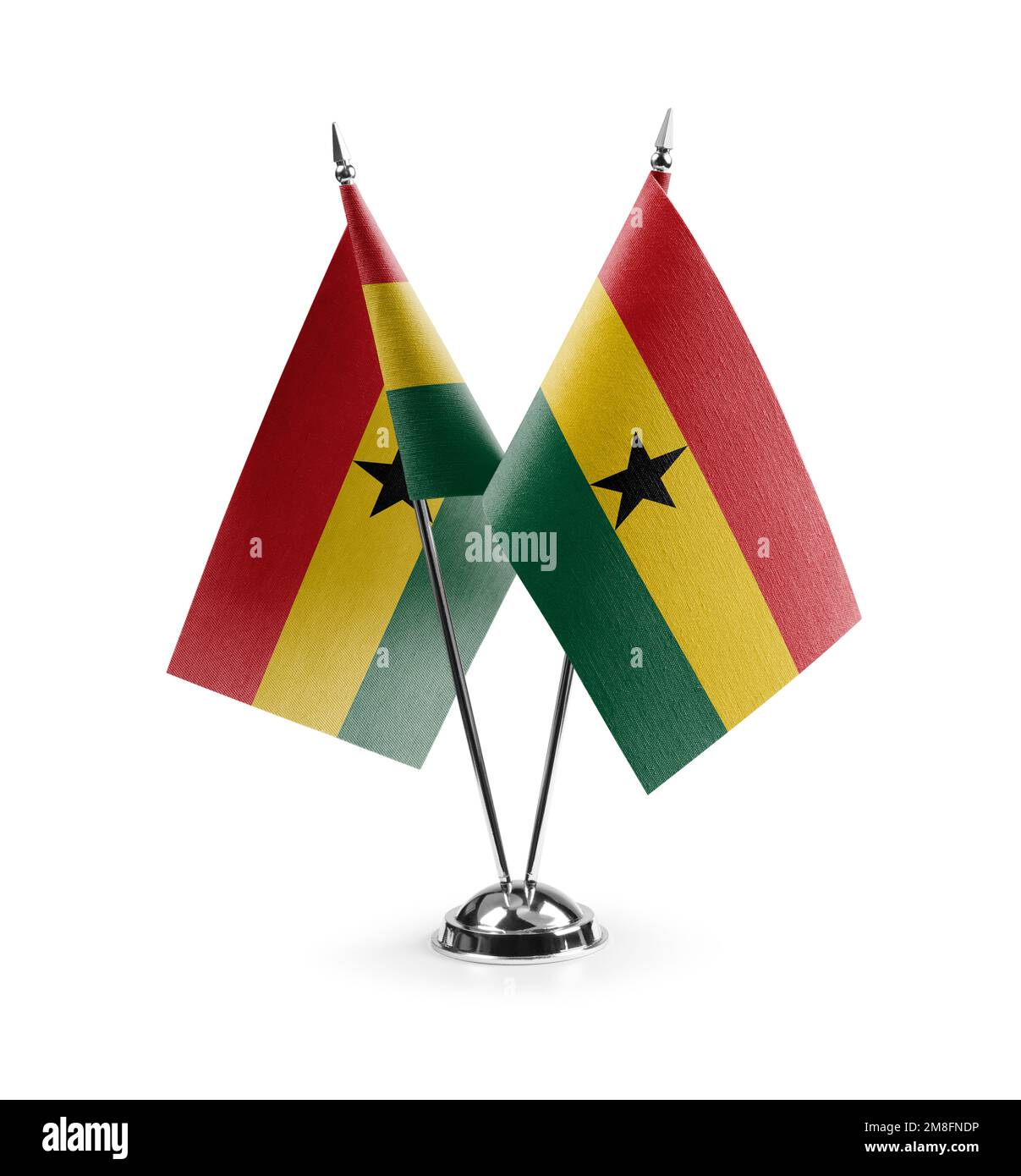 Small national flags of the Ghana on a white background Stock Photo - Alamy