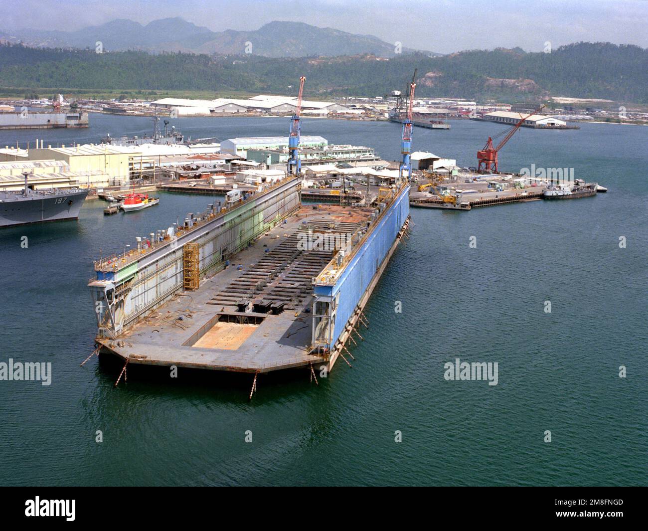 A View Of The Large Auxiliary Floating Dry Dock Machinist Afdb 8
