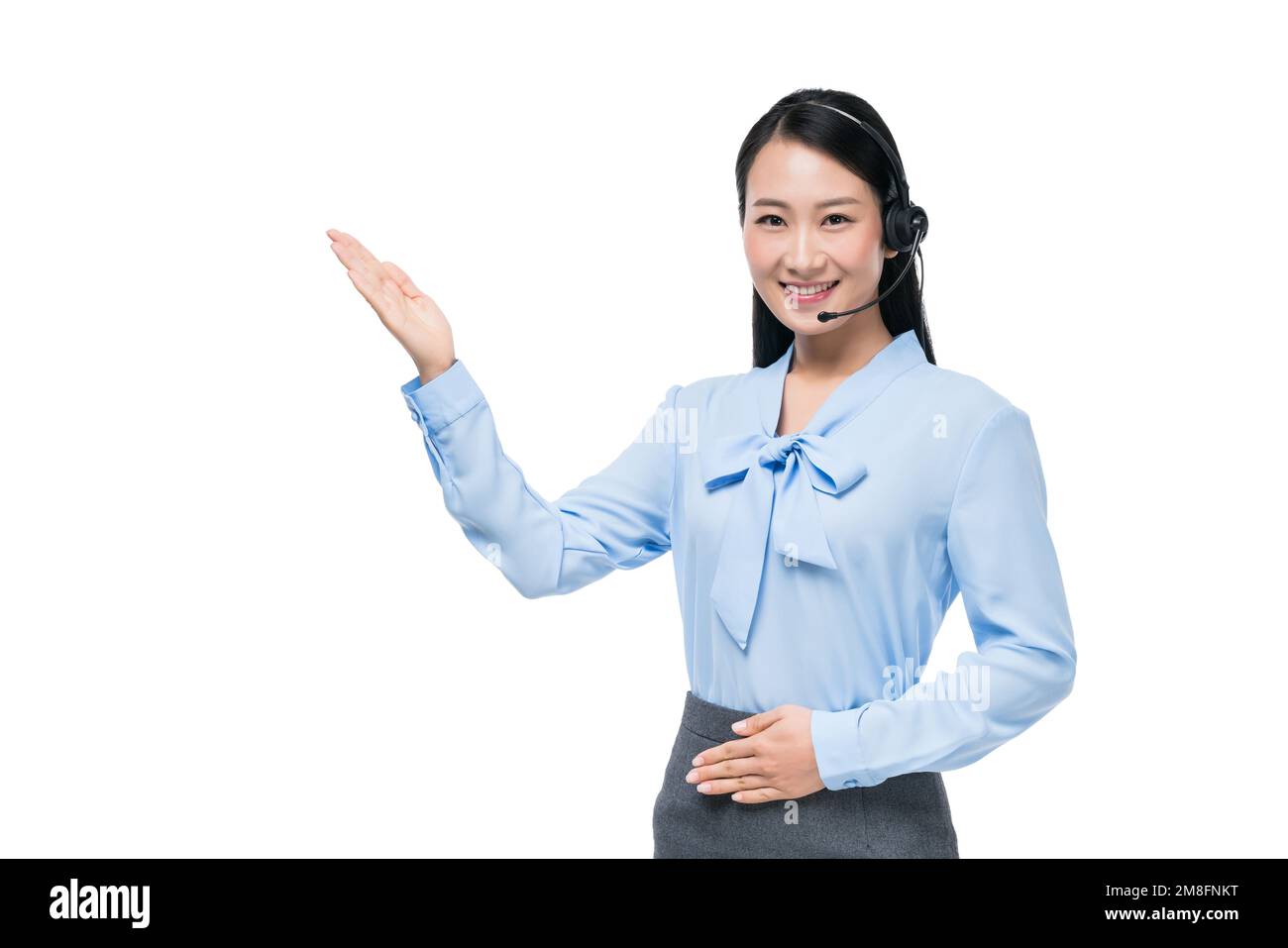 The young woman customer service Stock Photo - Alamy