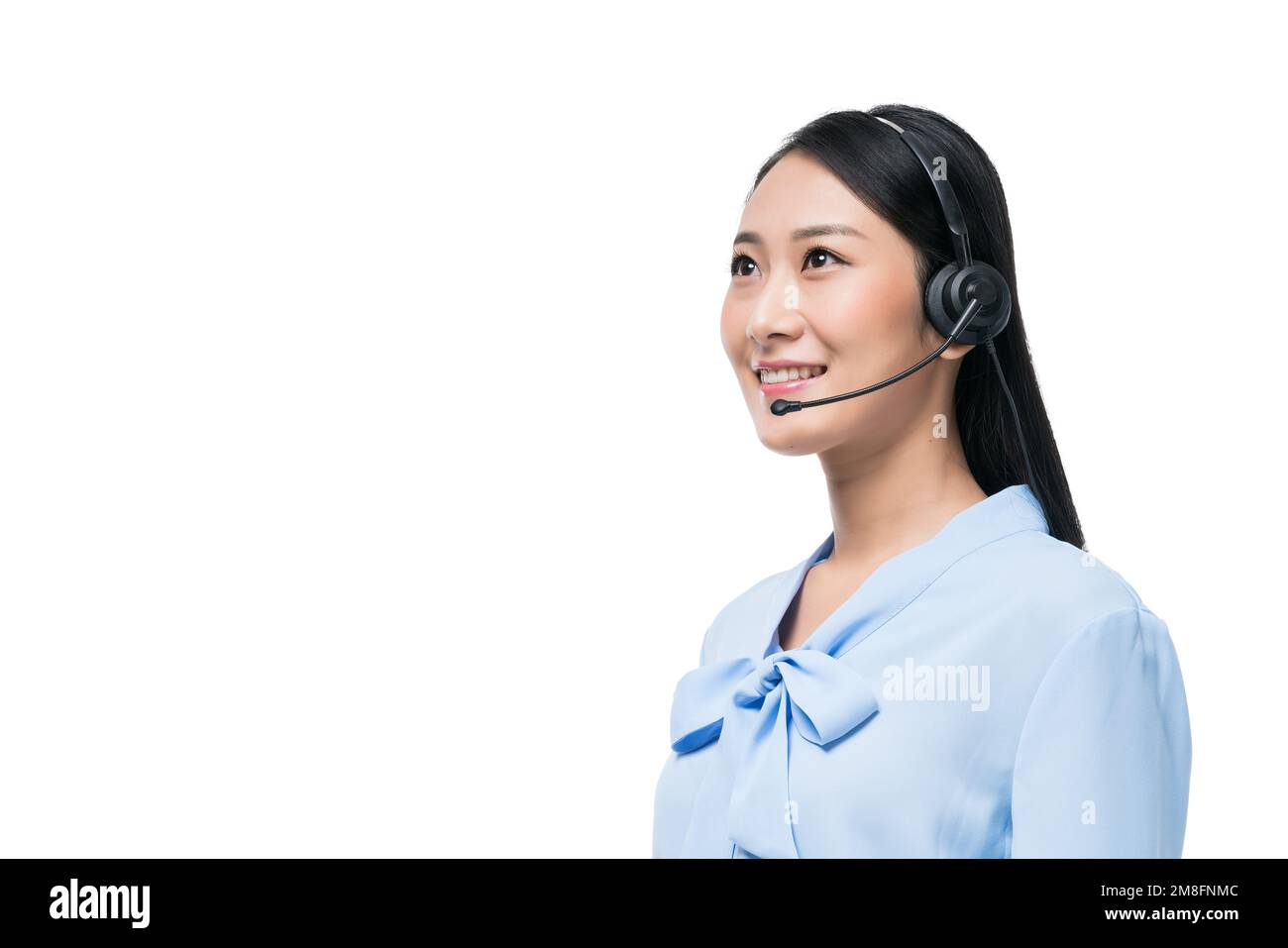 The young woman customer service Stock Photo - Alamy