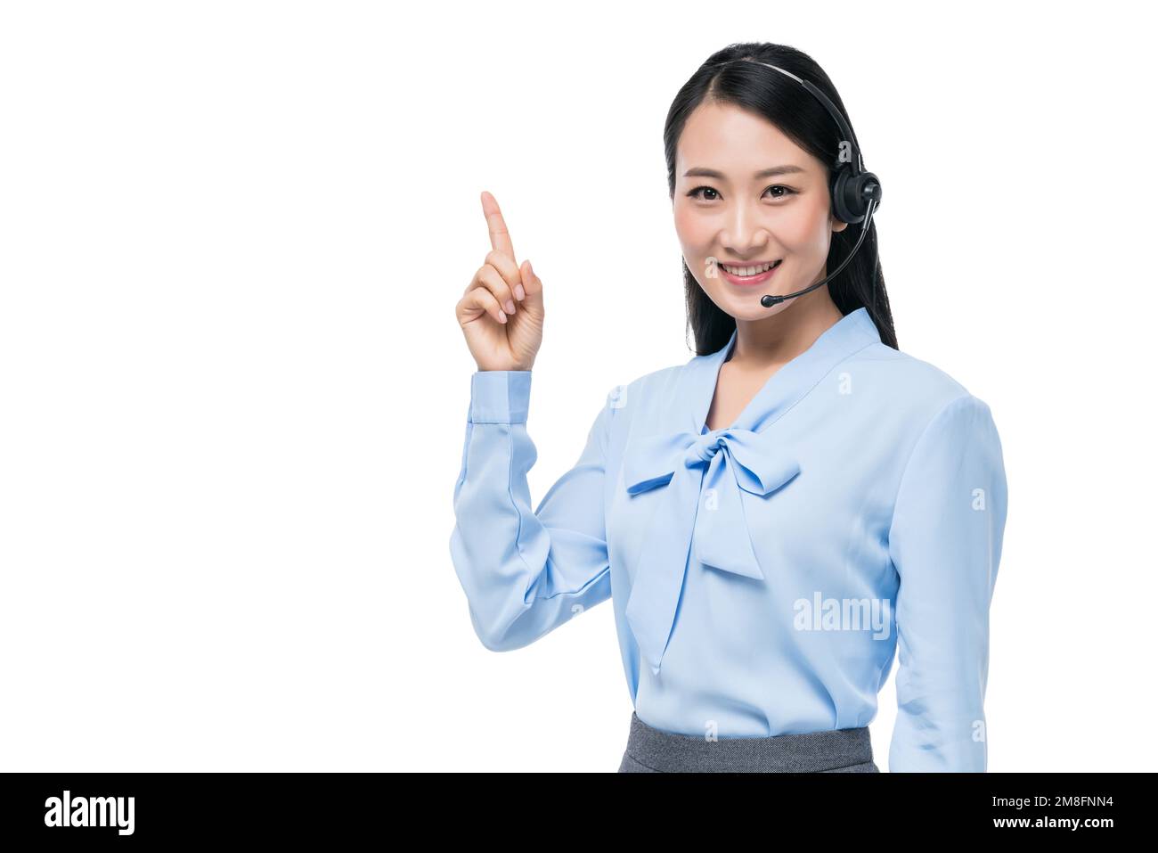 The young woman customer service Stock Photo - Alamy