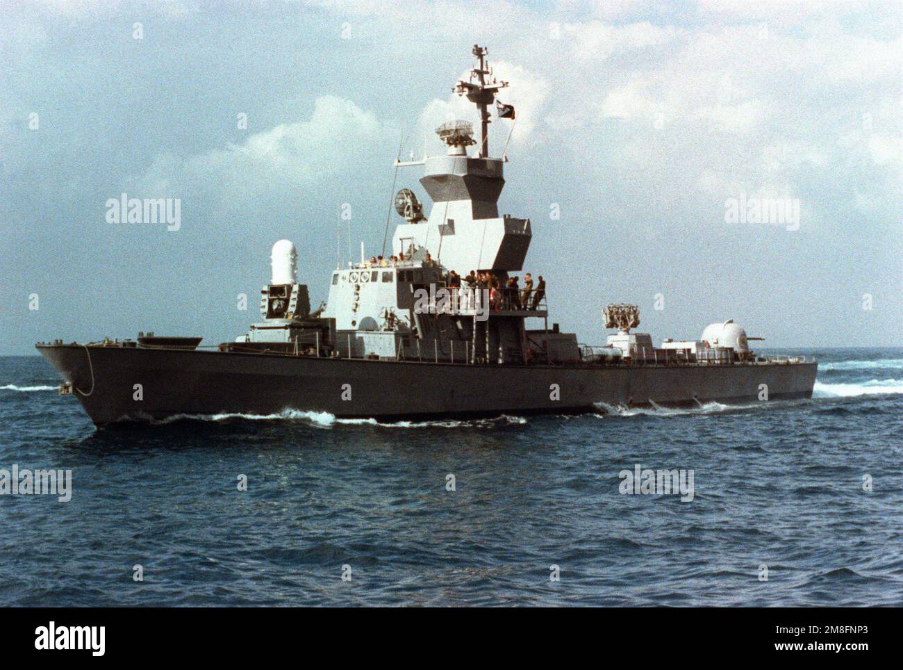A port bow view of the Israeli navy's guided missile patrol boat INS ...
