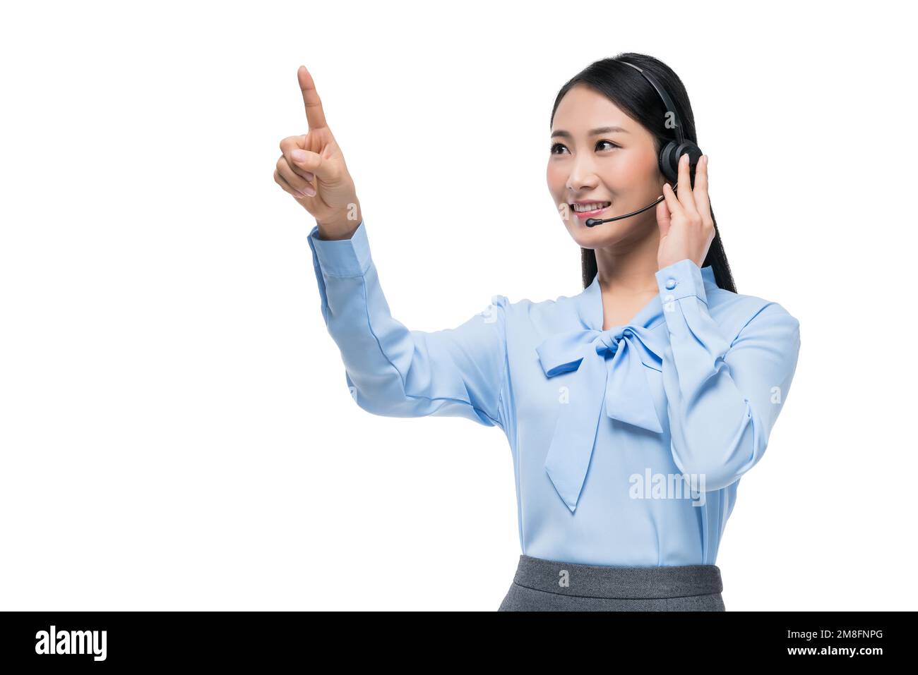 The young woman customer service Stock Photo - Alamy