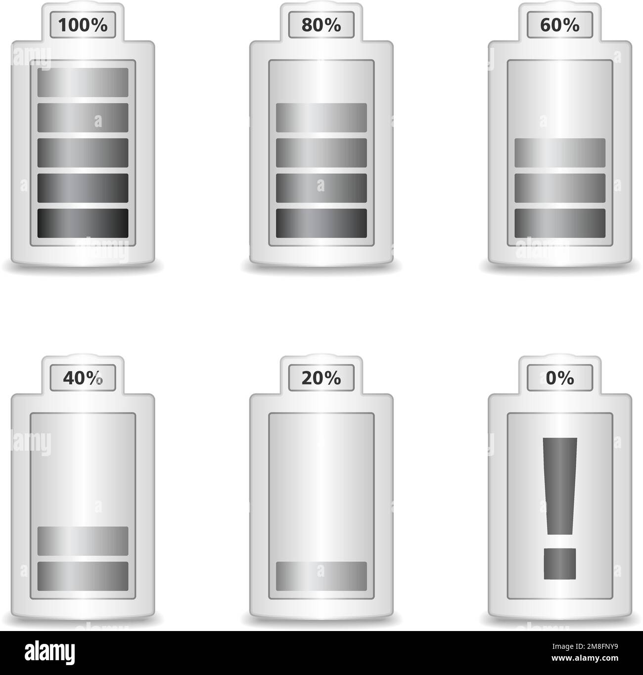 Abstract battery with different level of charge, vector eps10 ...