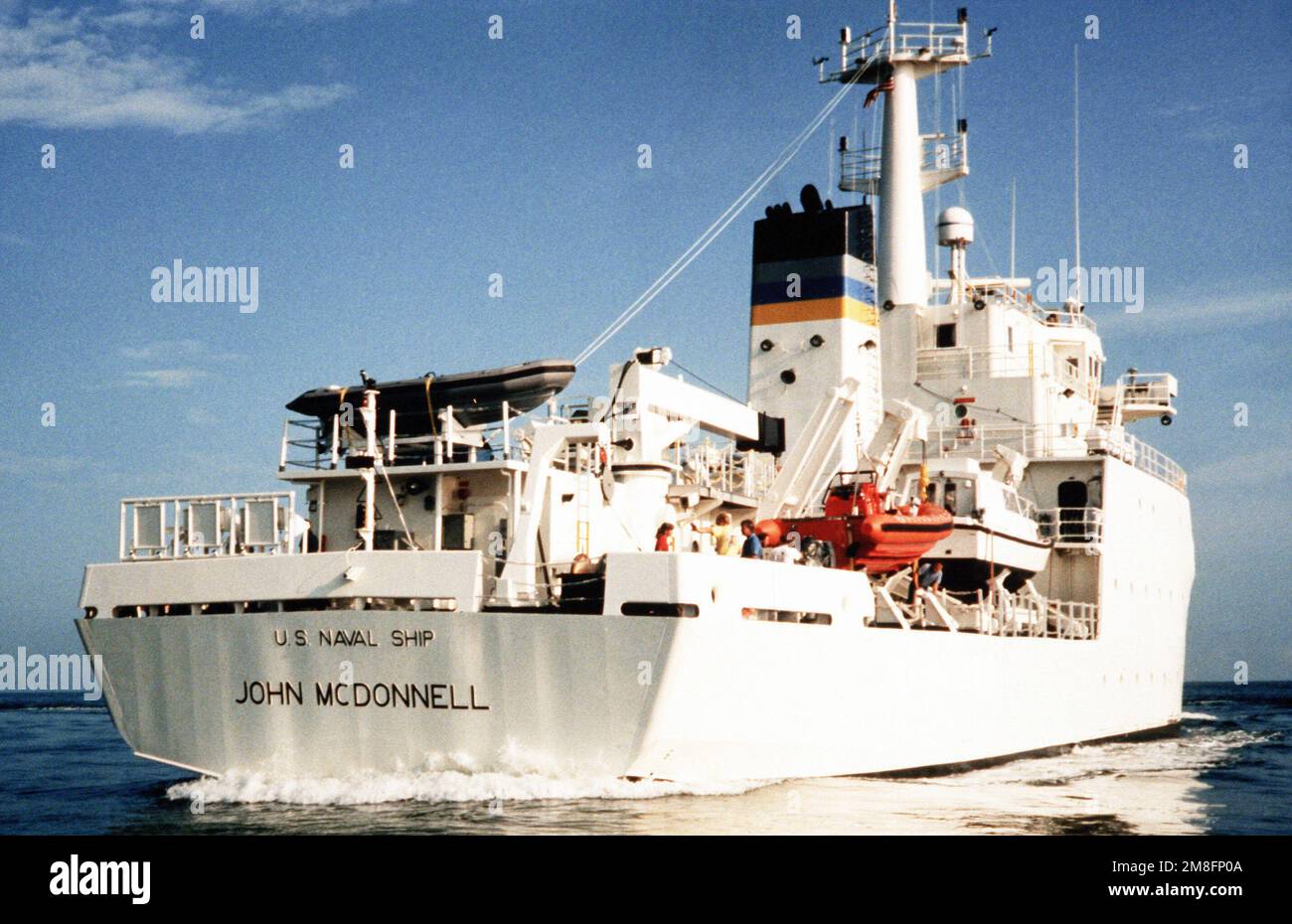 A starboard quarter view of the Military Sealift Command survey ship ...