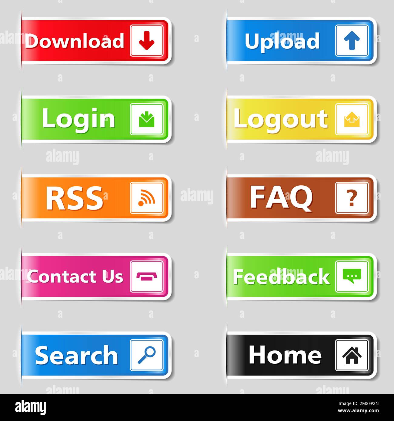 Set of web tabs, vector eps10 illustration Stock Vector Image & Art - Alamy