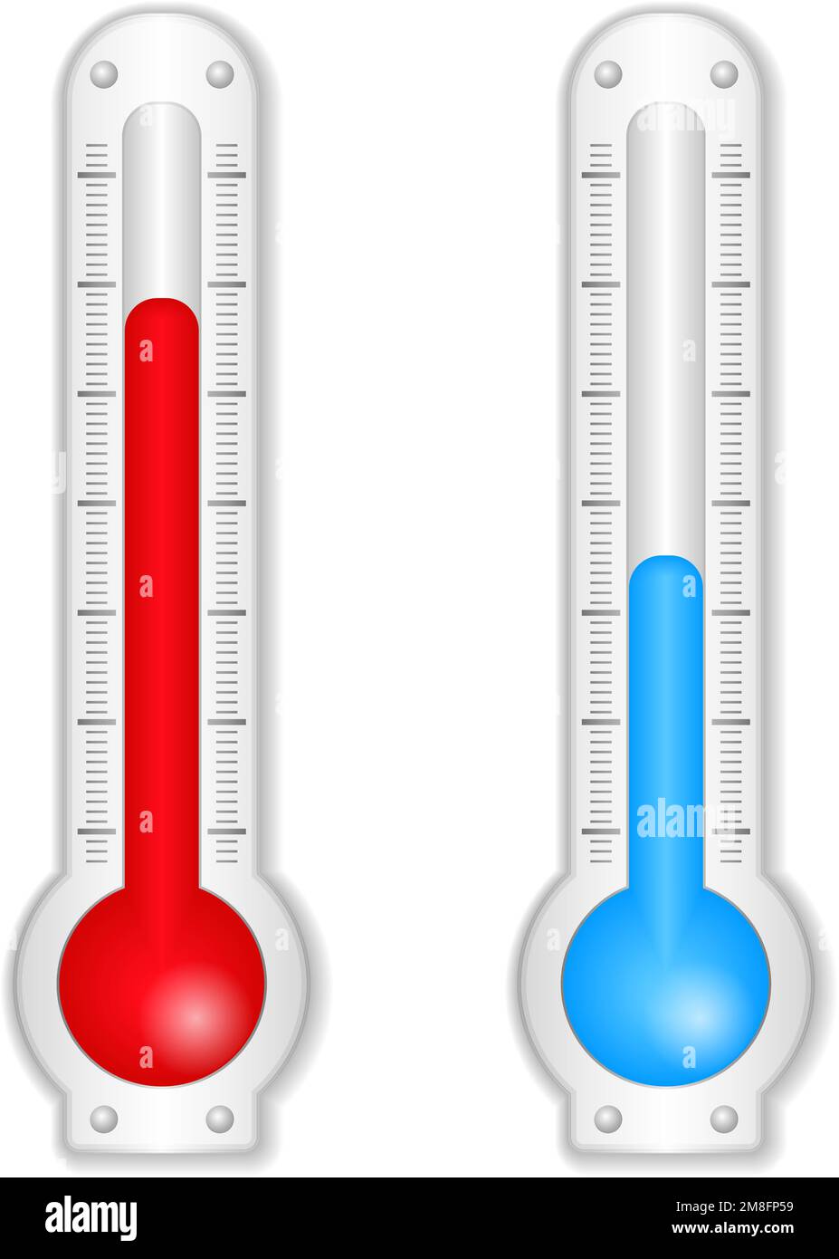 Red and blue thermometers, vector eps10 illustration Stock Vector Image ...