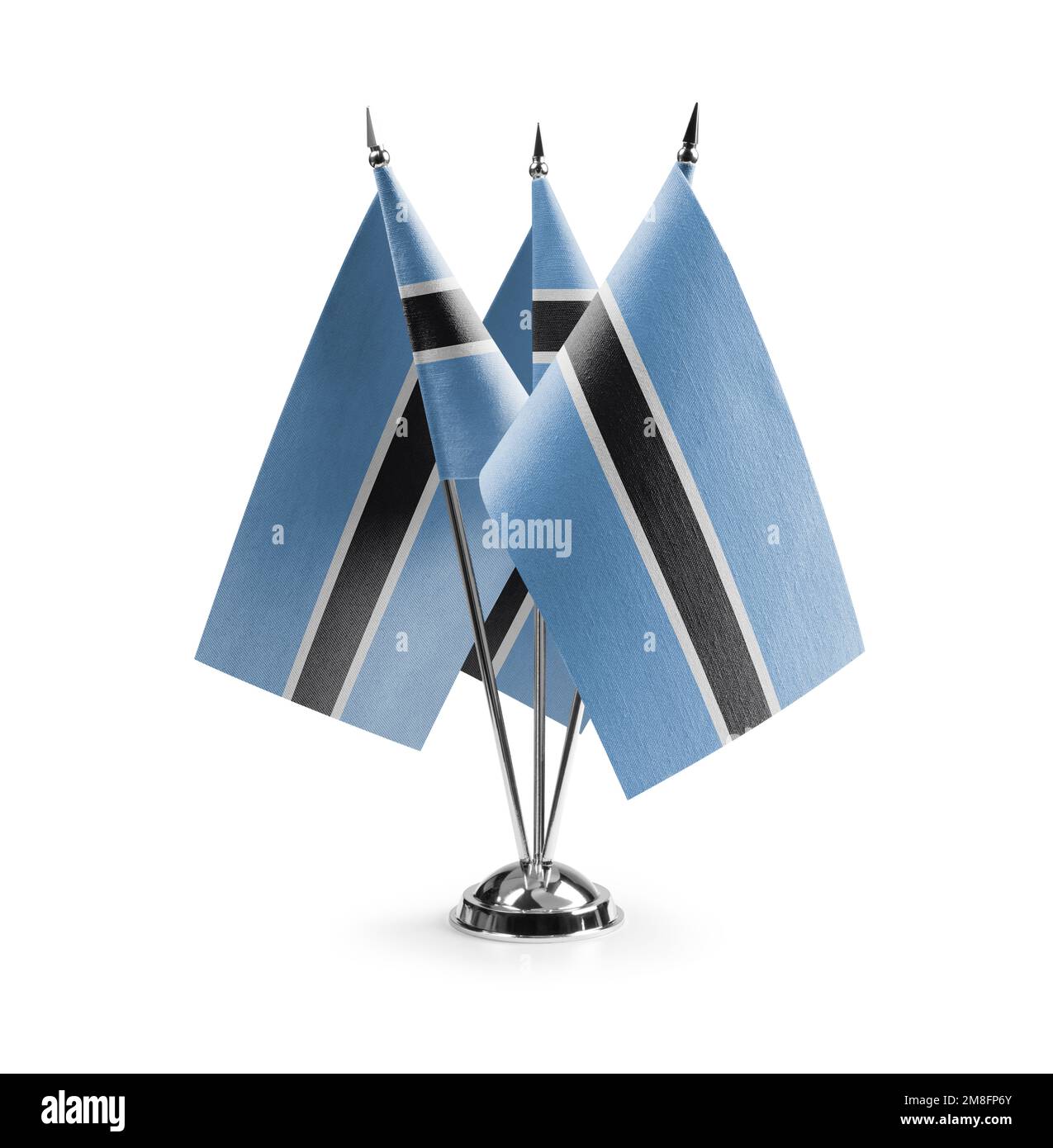 Small national flags of the Botswana on a white background Stock Photo ...