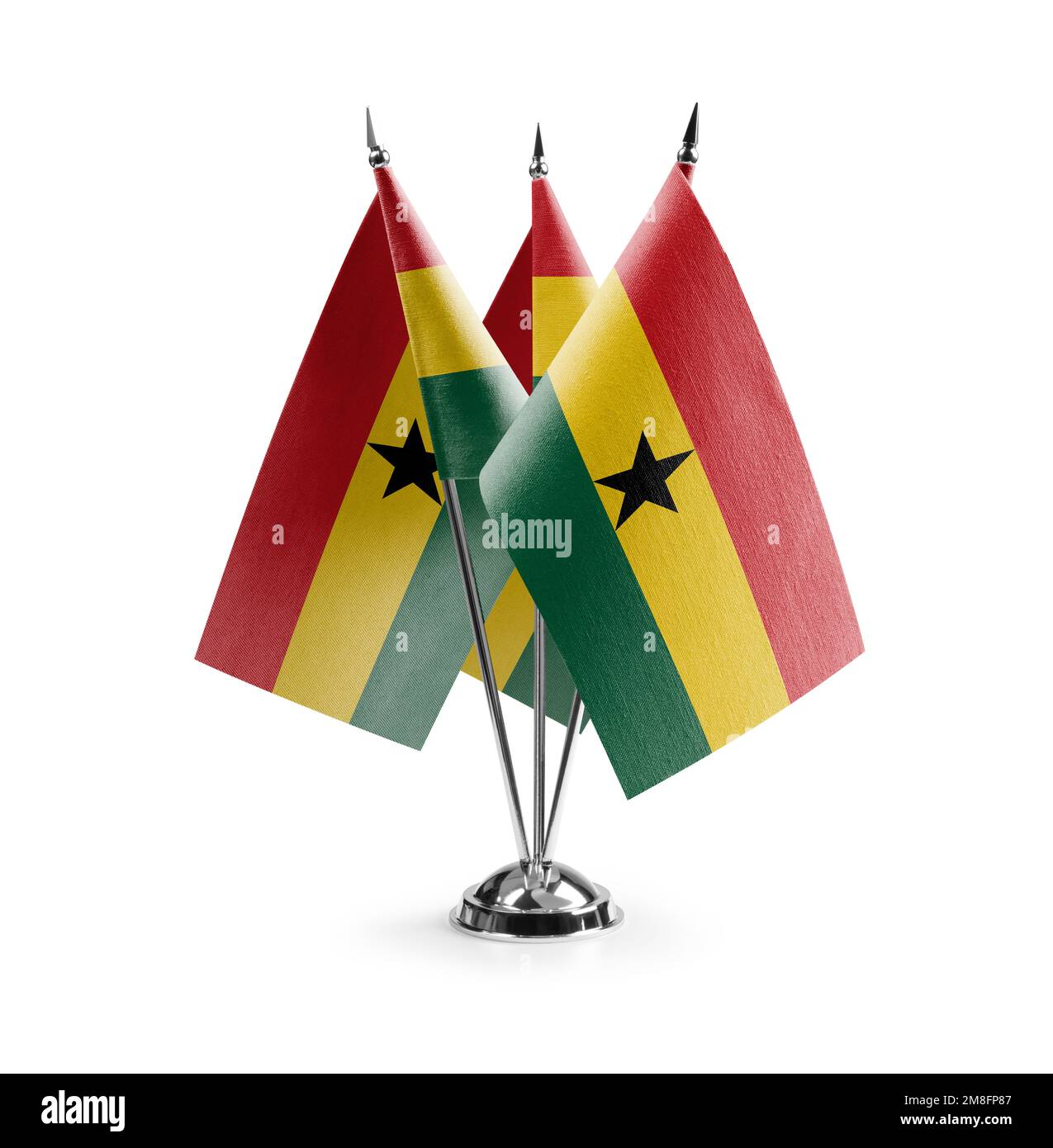 Small national flags of the Ghana on a white background Stock Photo - Alamy