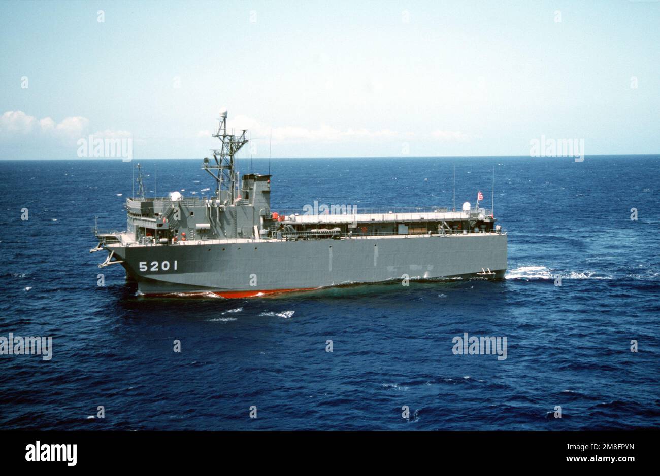 A port beam view of the Japanese Maritime Self-Defense Force ship ...