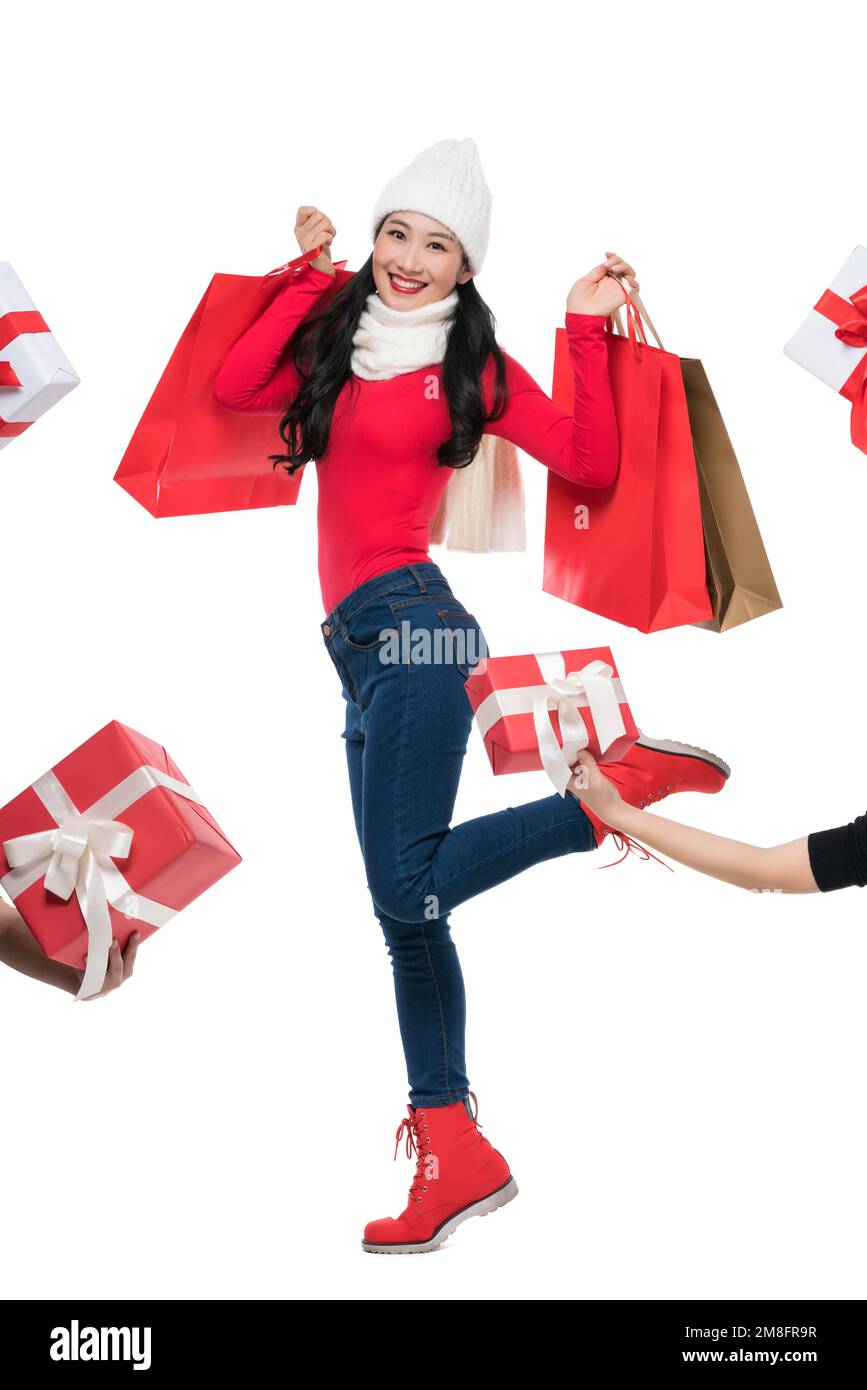 Hat box shopping bag Cut Out Stock Images & Pictures - Alamy