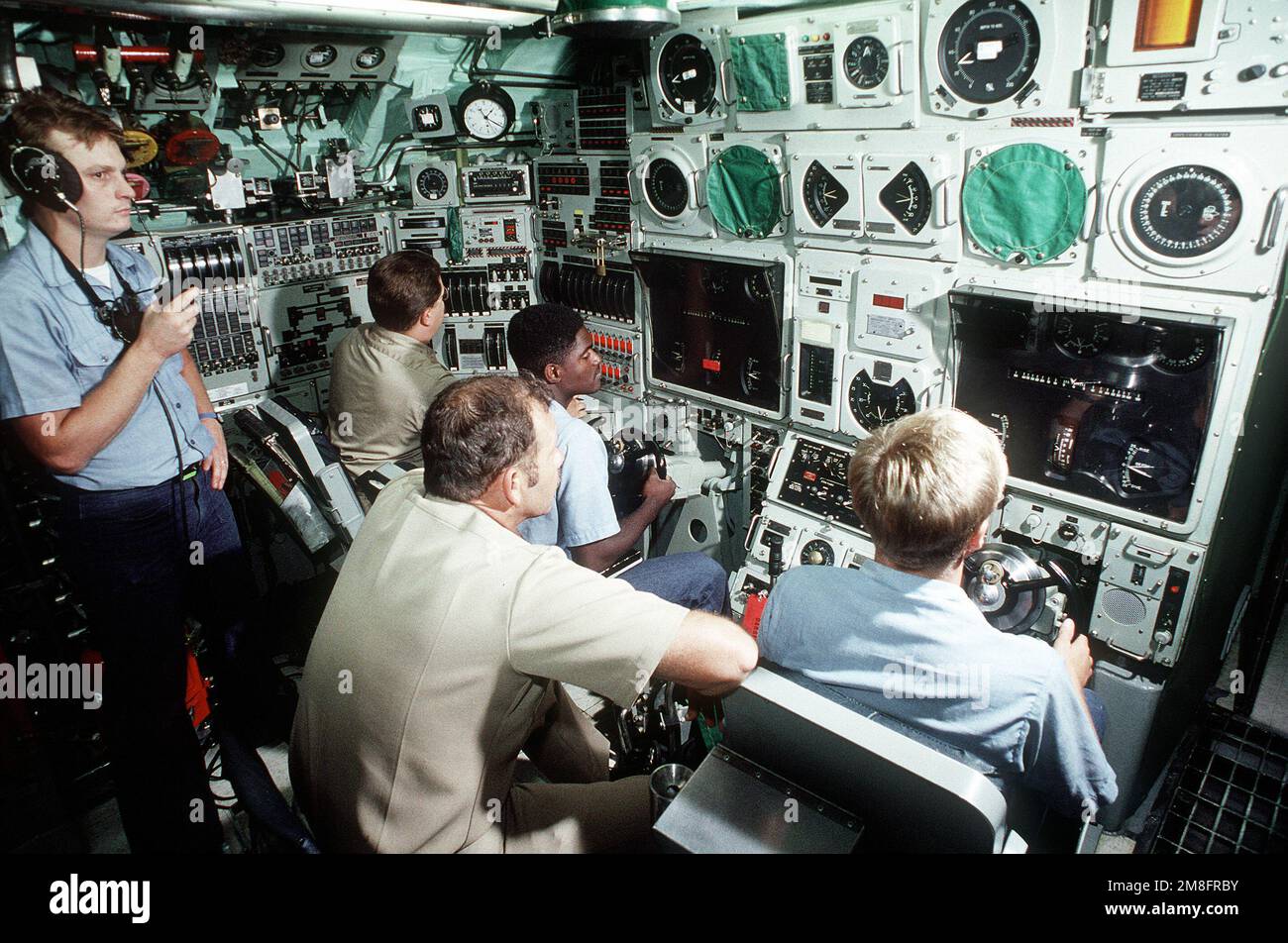 Crewmembers of the nuclear-powered attack submarine USS Oklahoma City ...