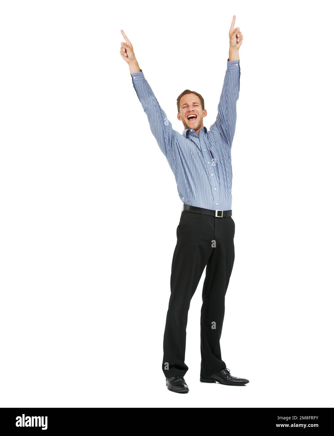 Businessman winner in portrait with success, cheers and achievement ...