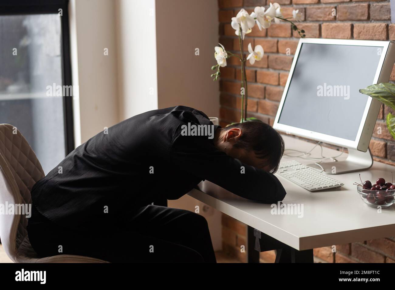 Indian male programmer sitting hi-res stock photography and images - Alamy