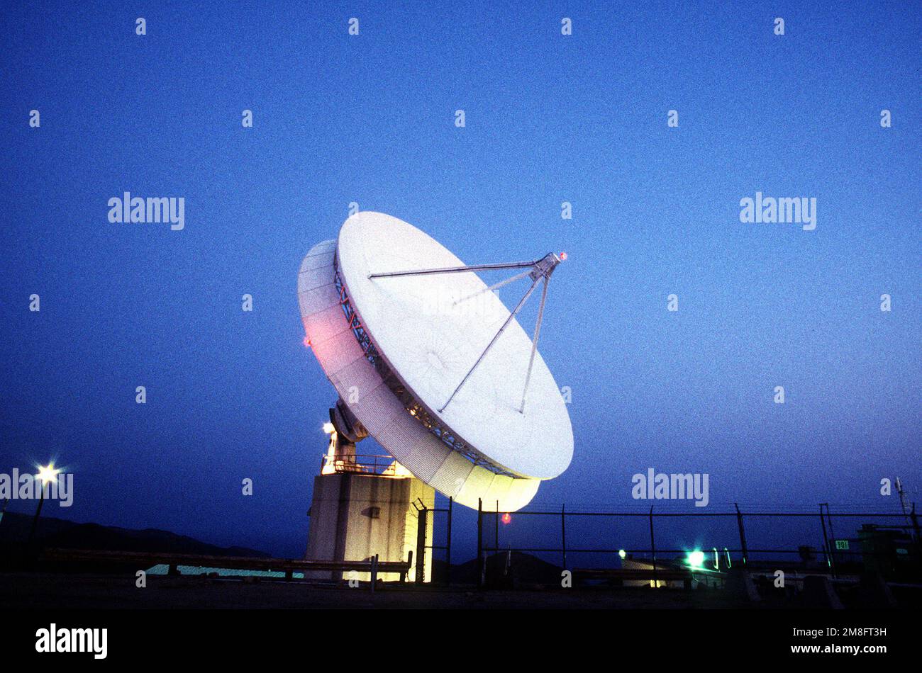 A view of a satellite antenna at the Laguna Peak Tracking and Injection ...