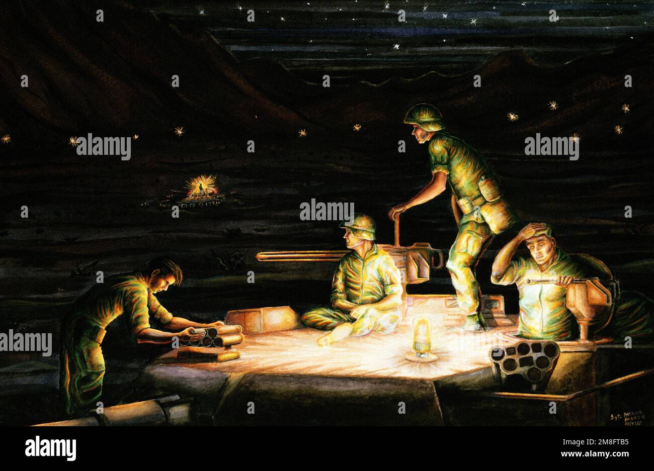 Artwork: "The Night Battle". Artist: SGT Patrick Farrell, Catalog ...