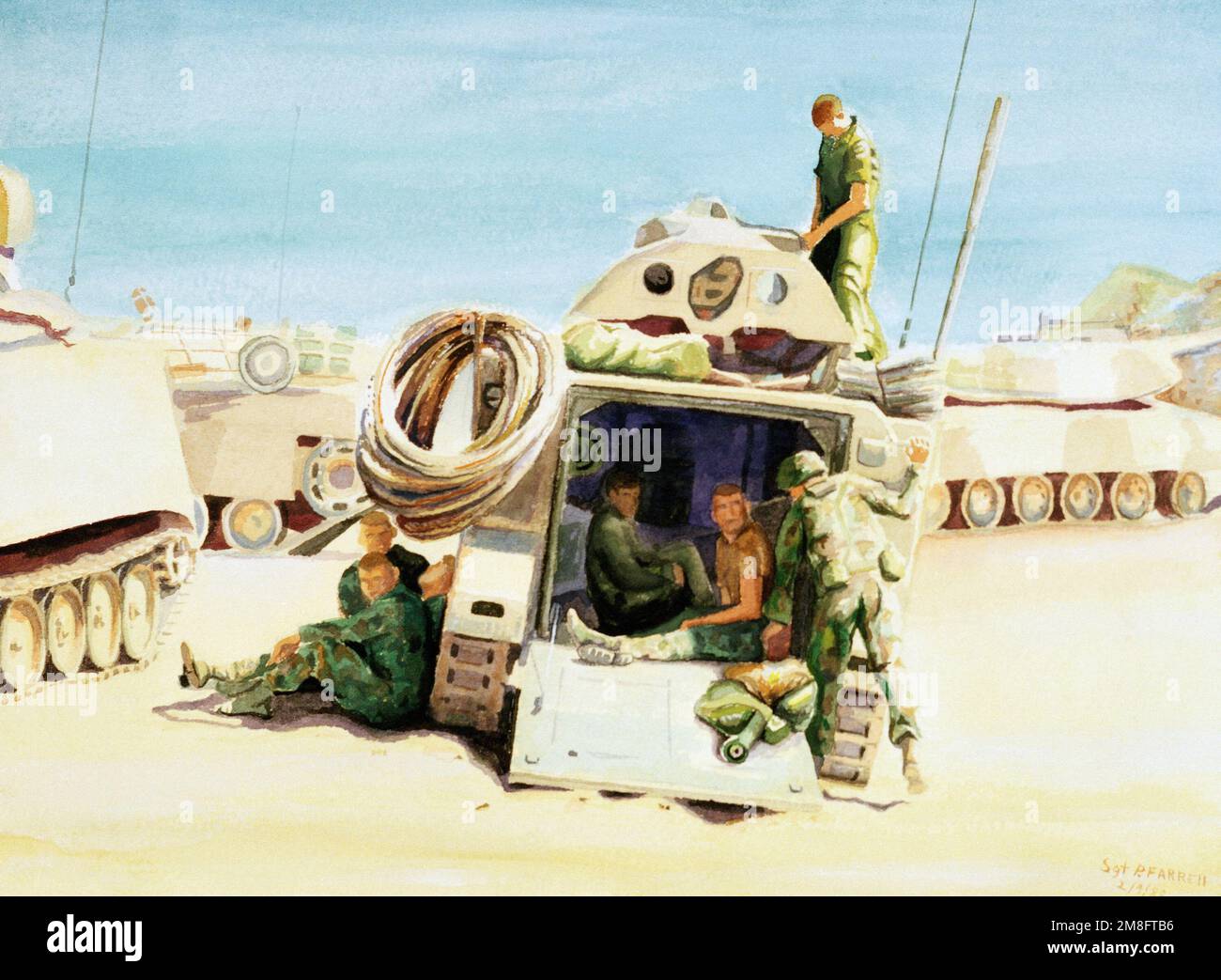 Artwork: "Beating the Heat". Artist: SGT Patrick Farrell, Catalog ...