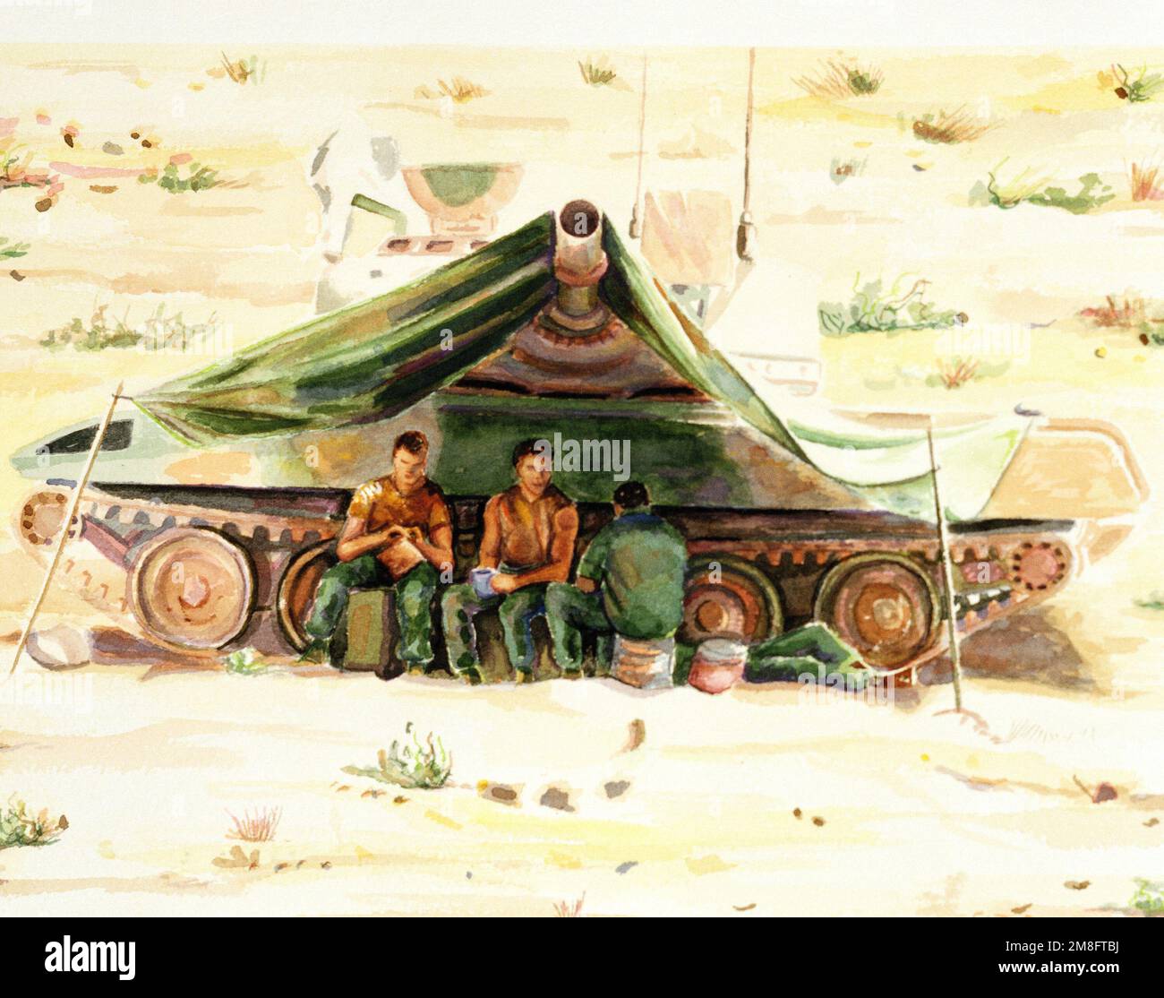 Artwork: "Lunch Break". Artist: SGT Patrick Farrell, Catalog Number: 9. ...