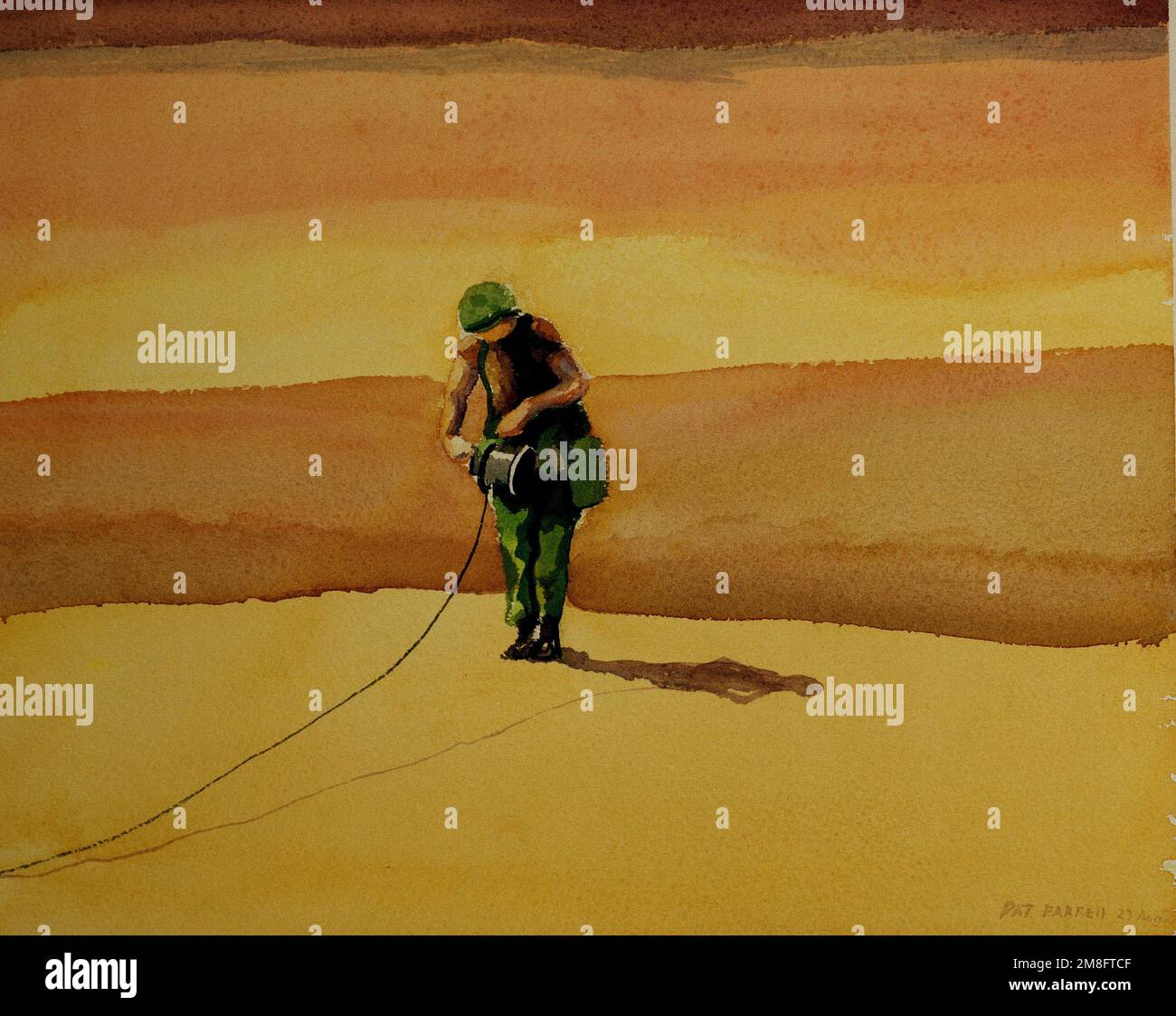 Artwork: "Laying the Wire II". Artist: SGT Patrick Farrell, Catalog ...