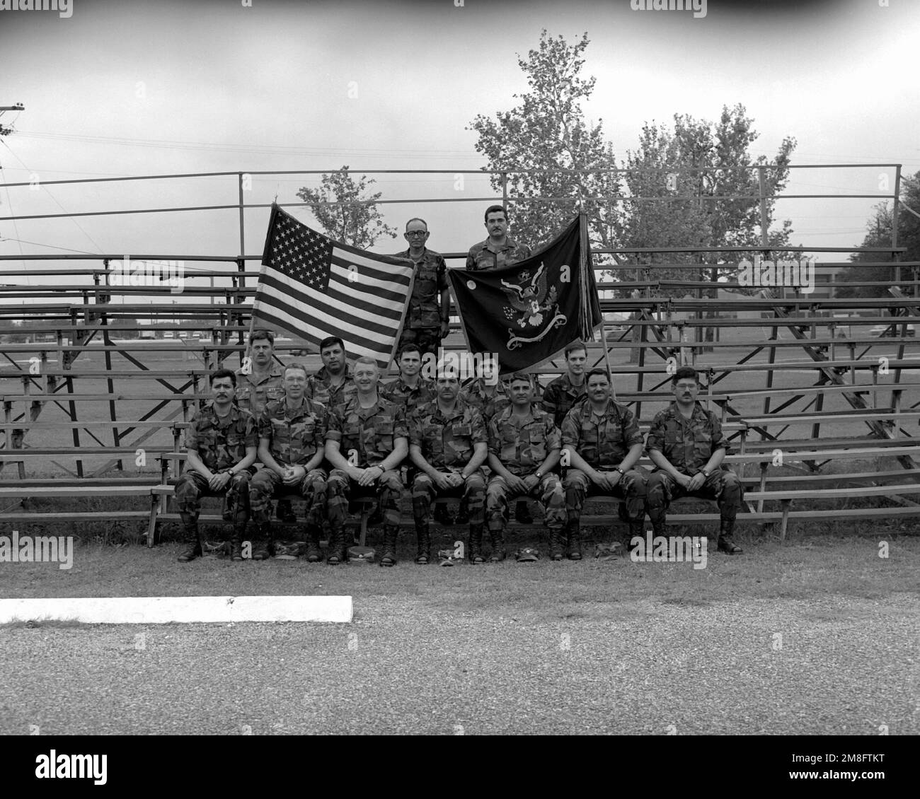 A group portrait of the battalion staff of the 3rd Battalion, 141st ...