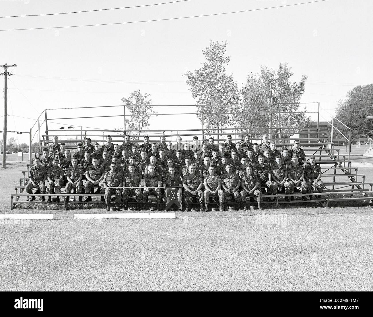 A group portrait of the soldiers of Company A, 3rd Battalion, 141st ...