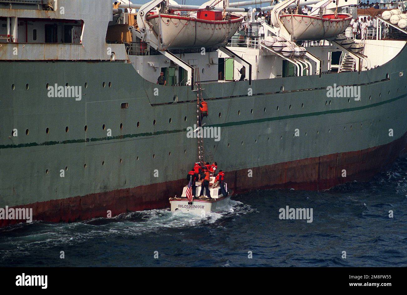 Members of the law enforcement detachment from the guided missile ...