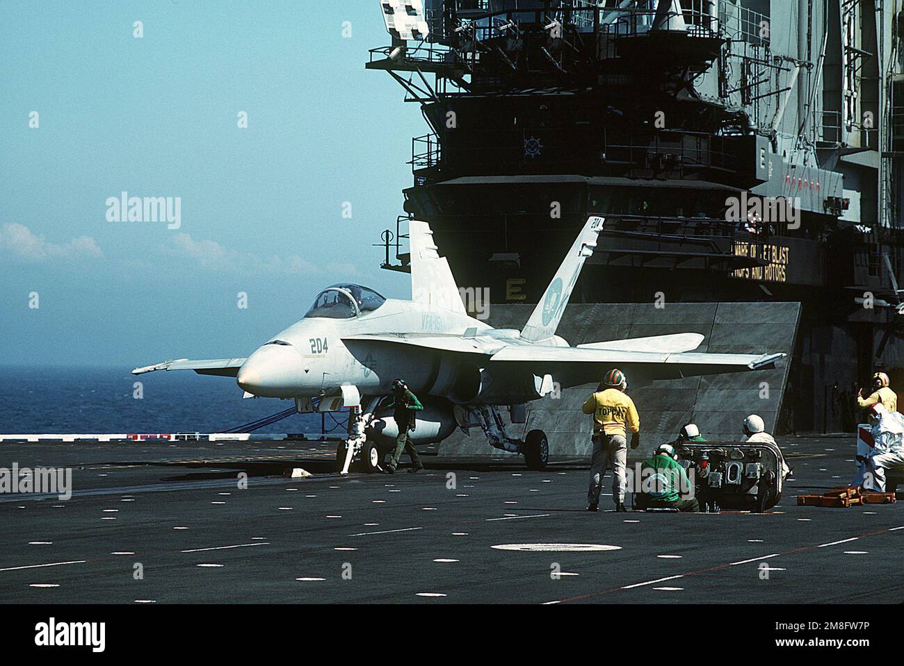 A Strike-Fighter Squadron 151 (VFA-151) F/A-18A Hornet aircraft piloted ...