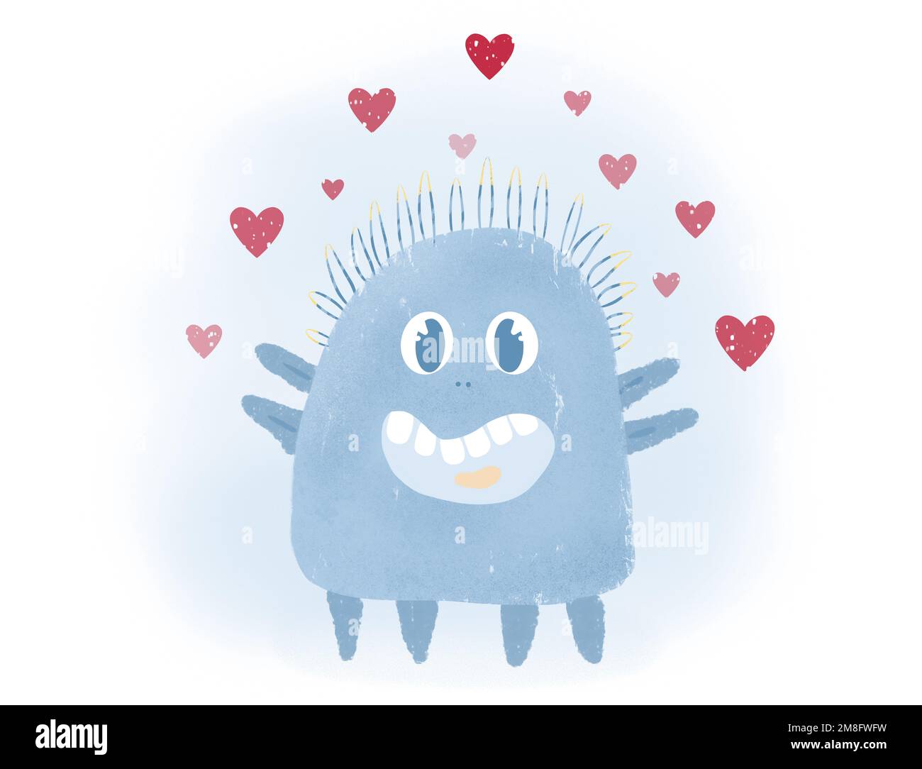 cartoon monster in love. Valentines day illustration. St. Valentine Day ...
