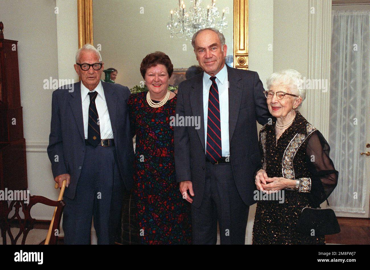 Retired Adm. Arleigh Burke, former chief of naval operations, far left ...