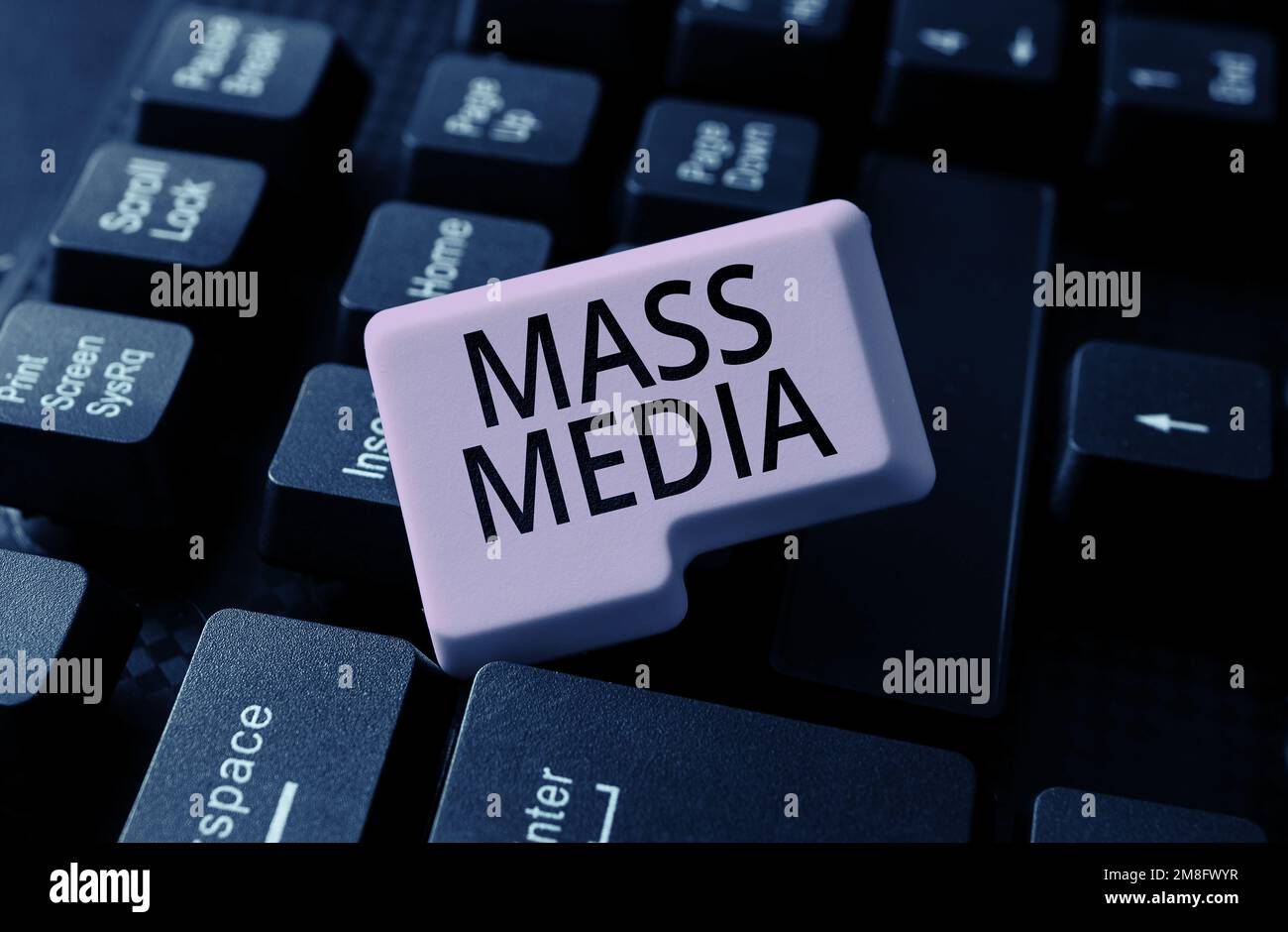 Text sign showing Mass Media. Word for Group people making news to the ...