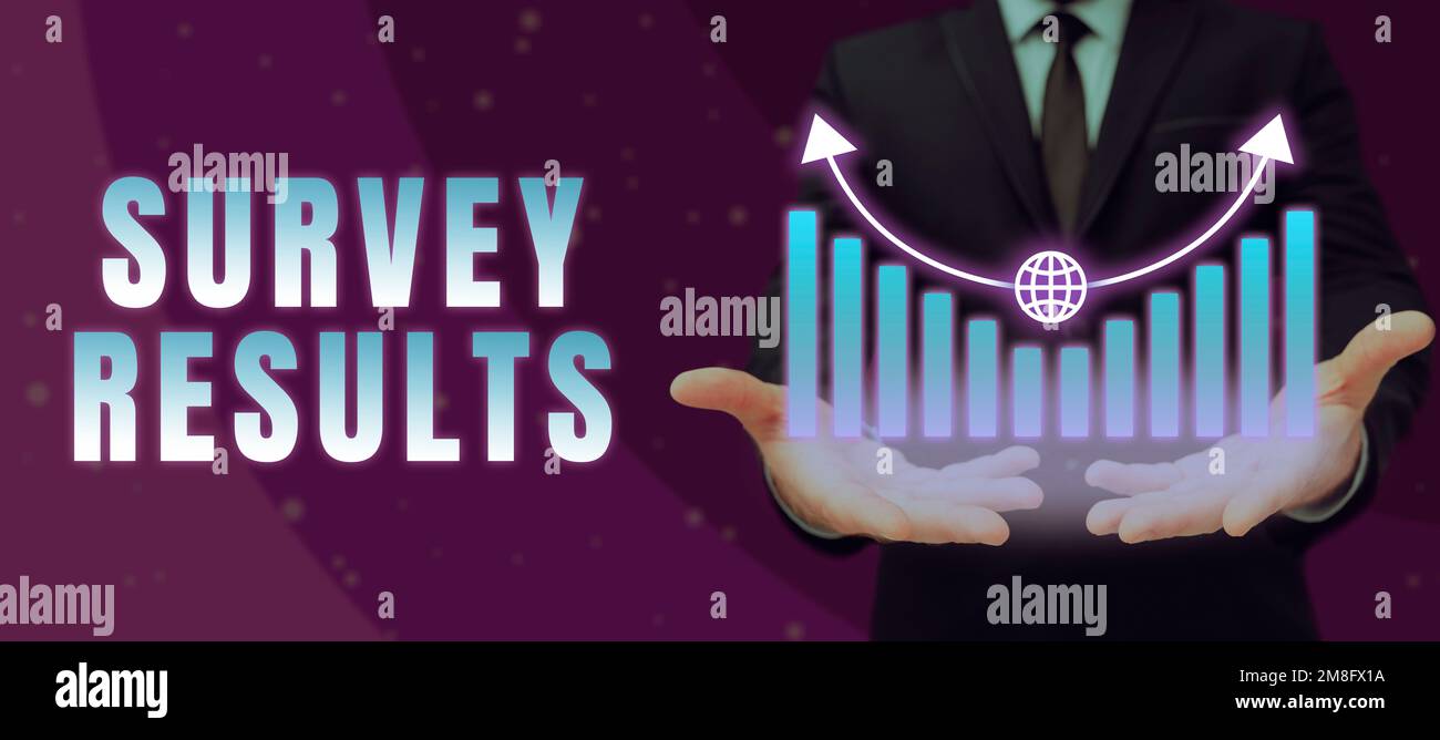 Inspiration showing sign Survey Results. Internet Concept result of ...