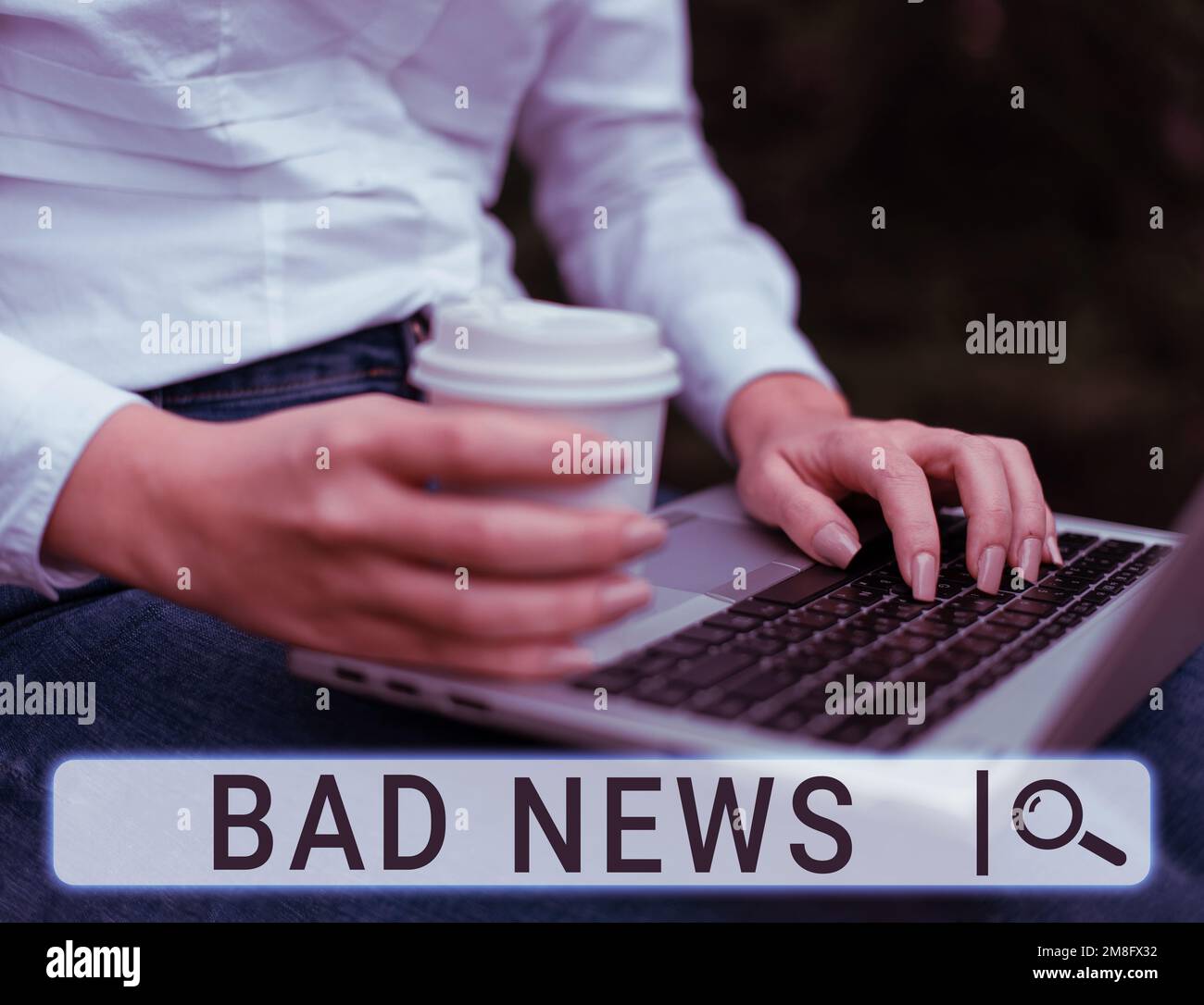 Text caption presenting Bad News. Business showcase unwelcome thing or ...