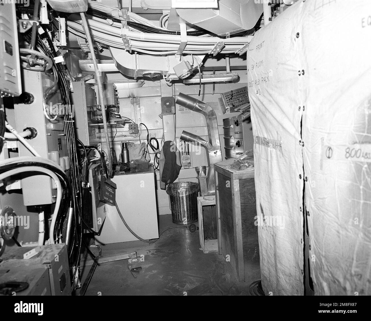 The electronic warfare room, compartment 03-224-O-C, aboard the guided ...