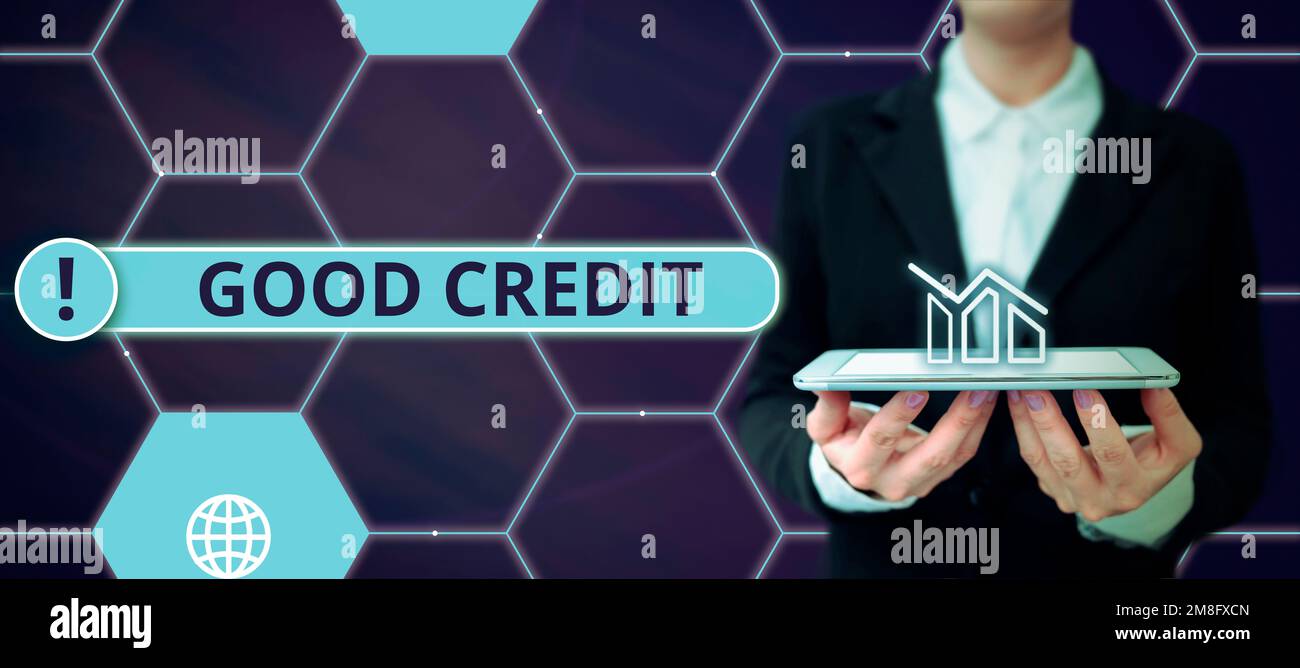 Handwriting text Good Credit. Internet Concept borrower has a ...