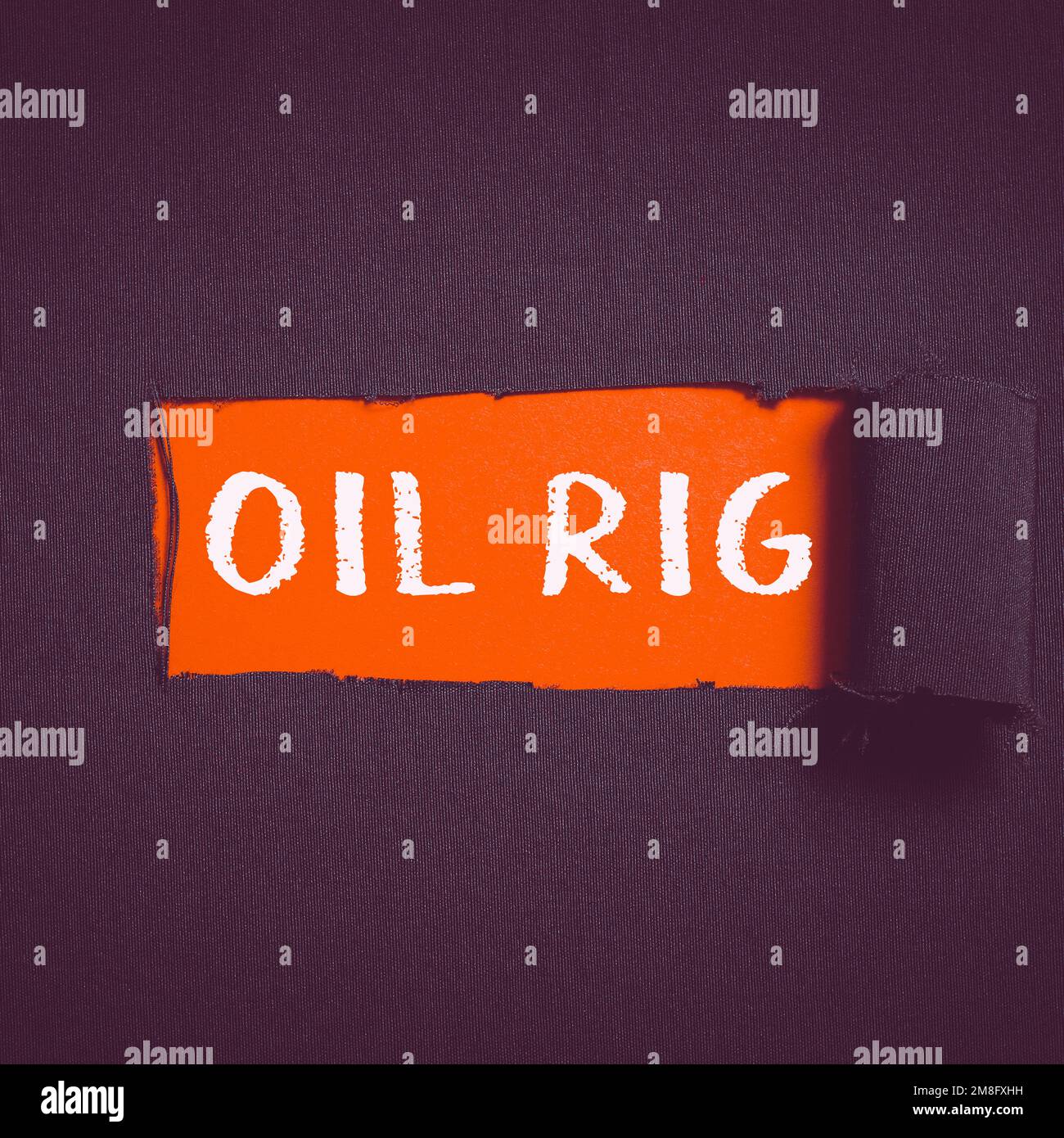 Handwriting text Oil Rig. Word for large structure with equipment to ...